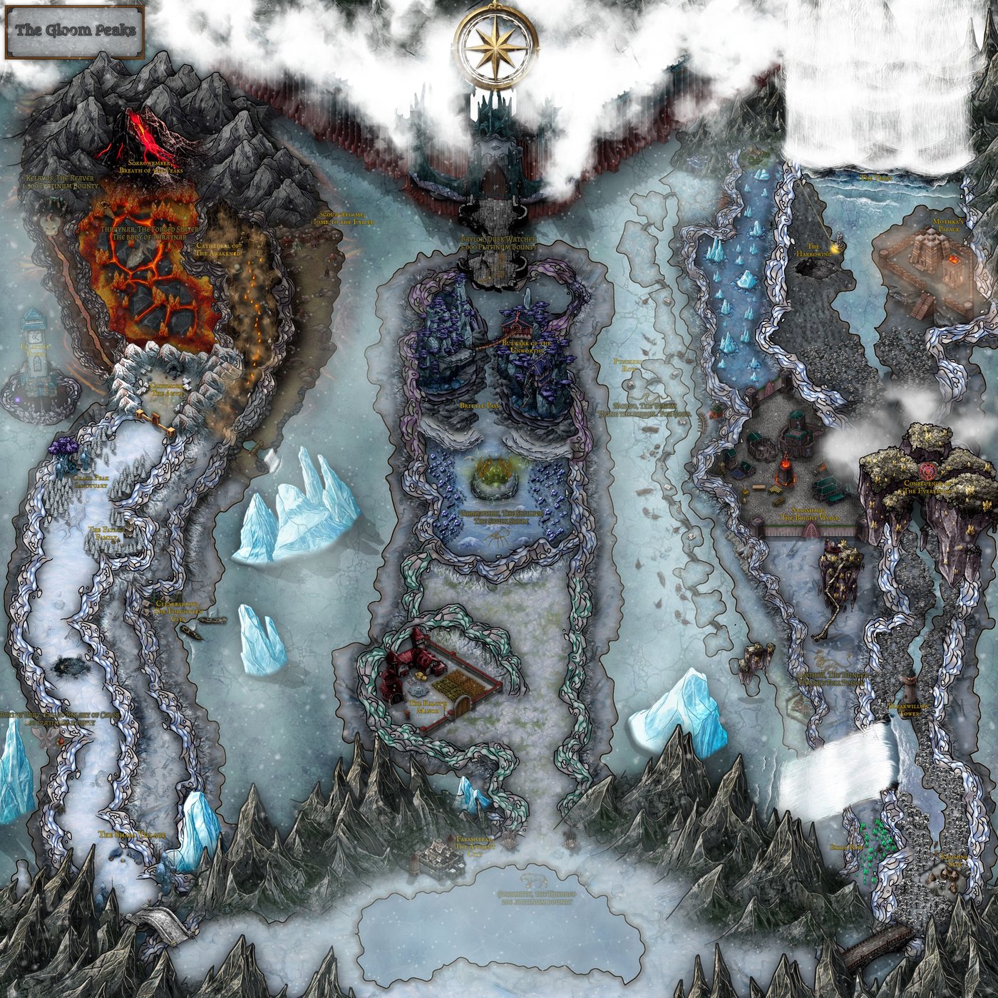 The Gloom Peaks | Inkarnate - Create Fantasy Maps Online