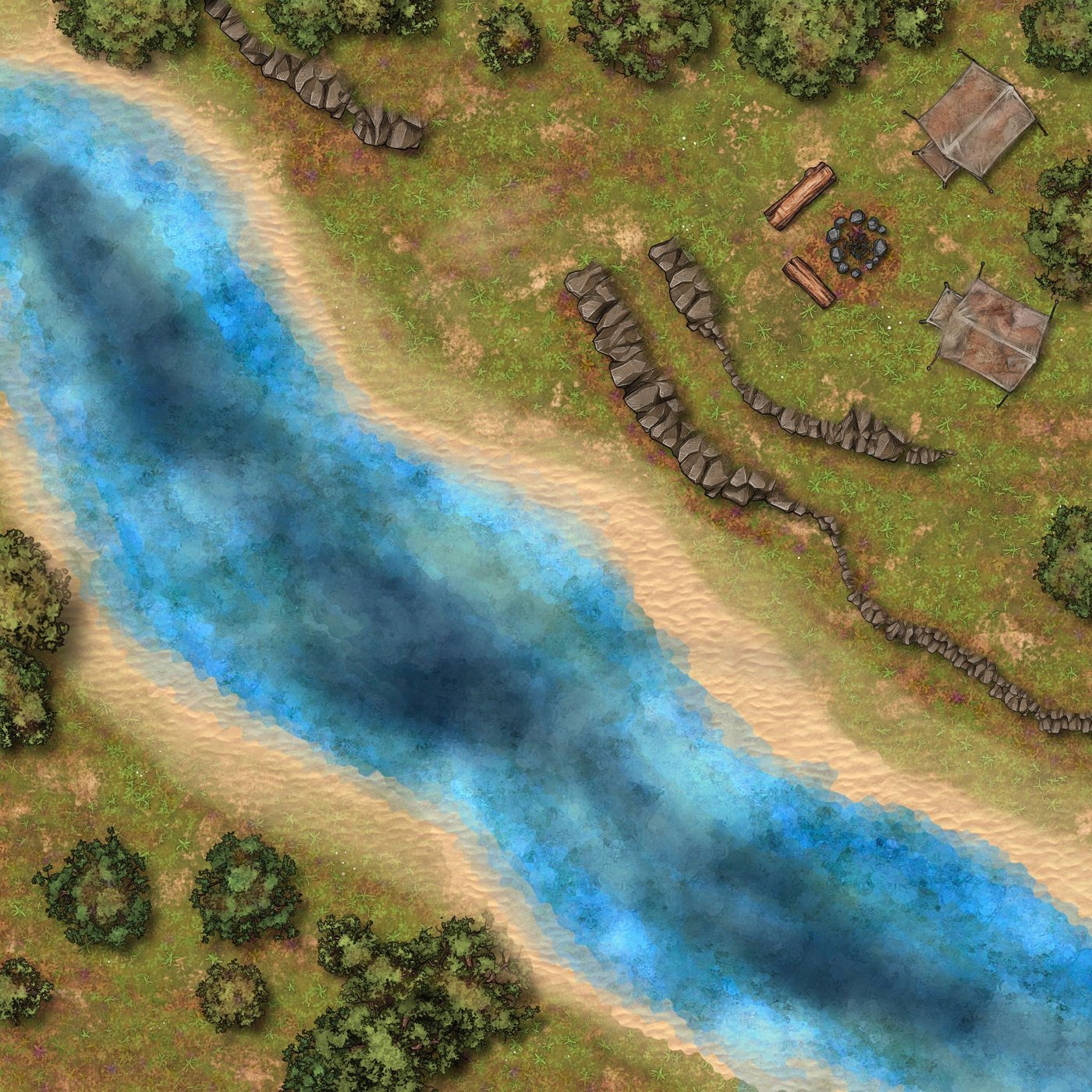Riverside Camp | Inkarnate - Create Fantasy Maps Online