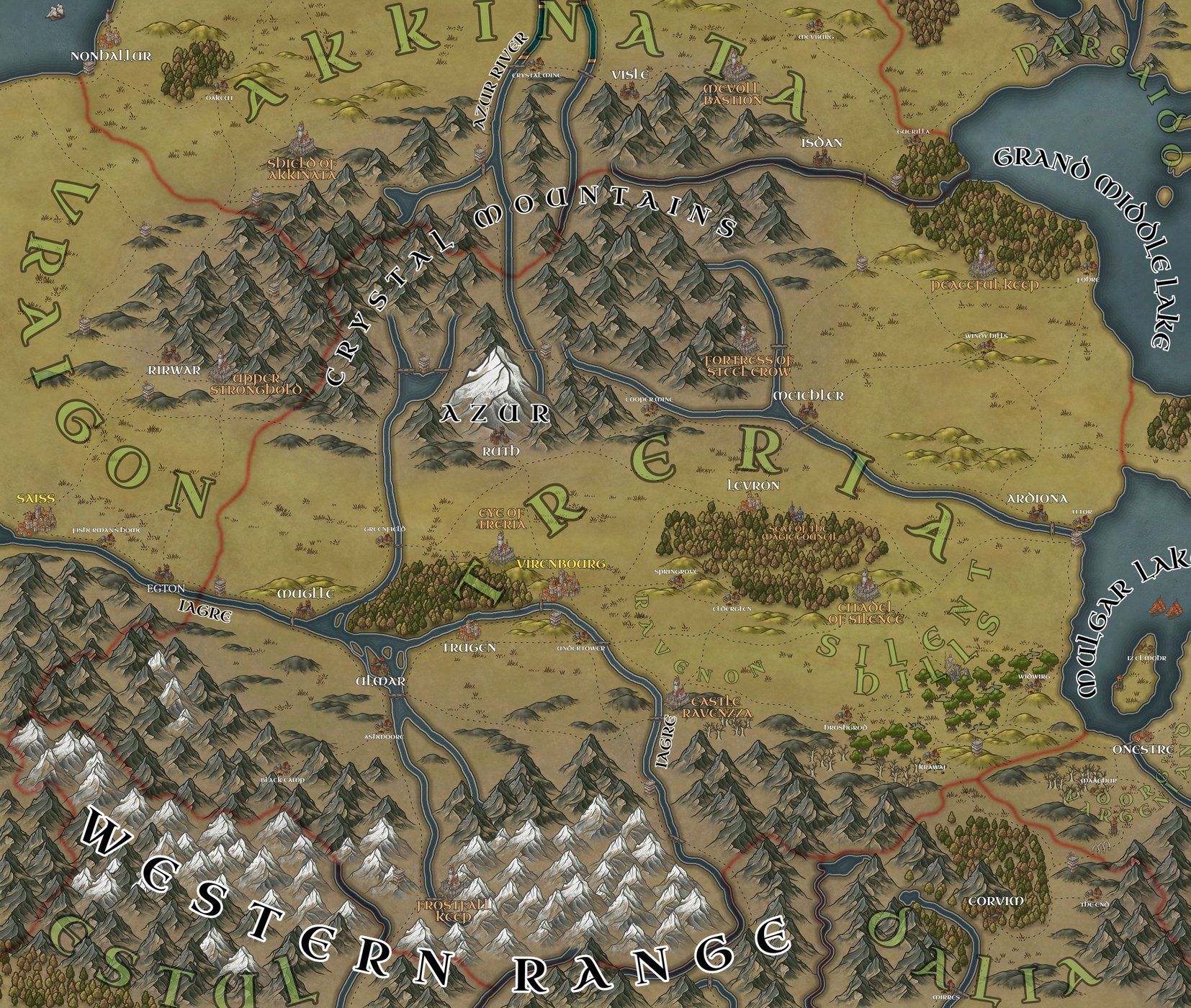 Map of Treria | Inkarnate - Create Fantasy Maps Online