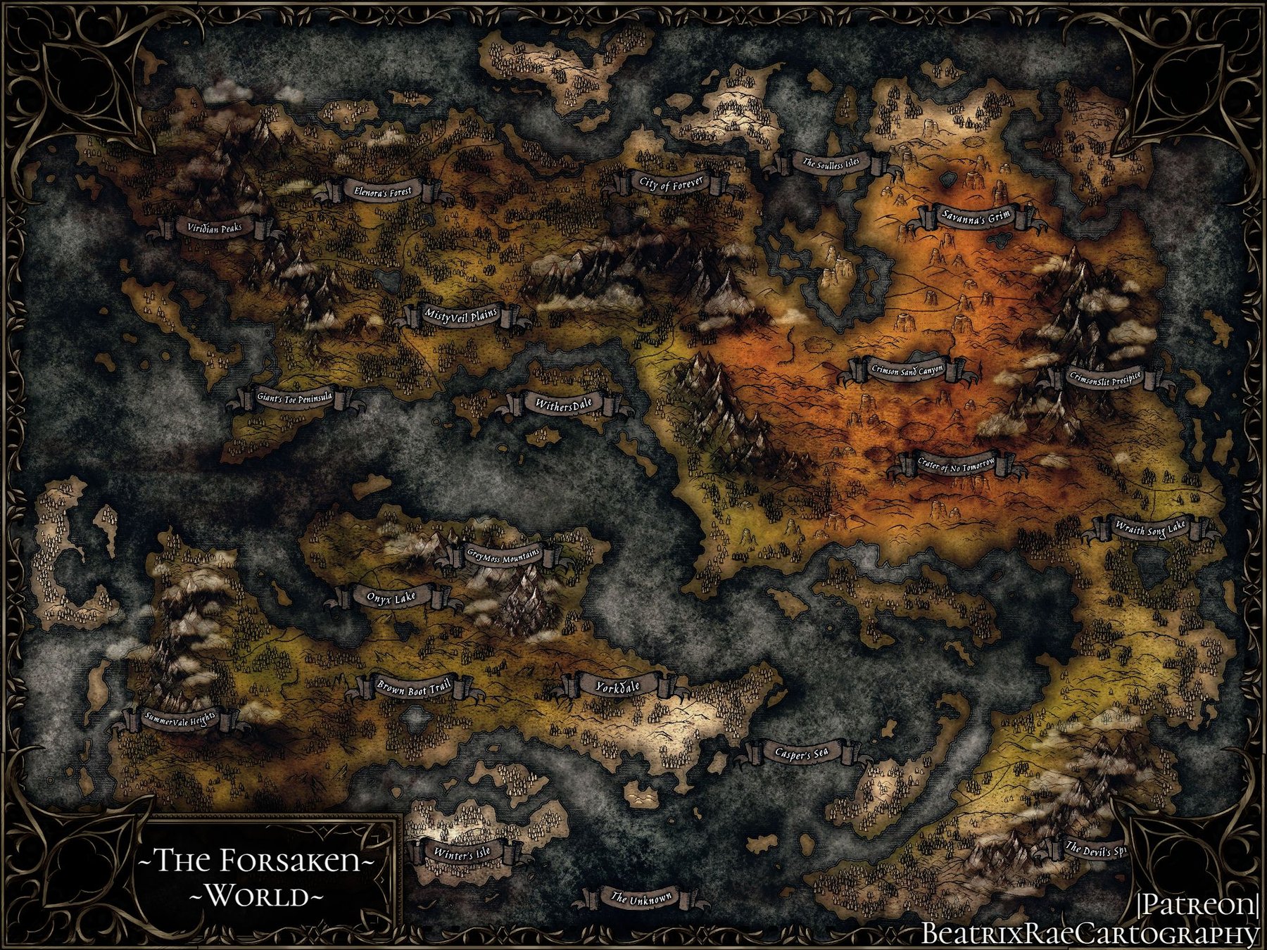 ~The Forsaken World~ | Inkarnate - Create Fantasy Maps Online