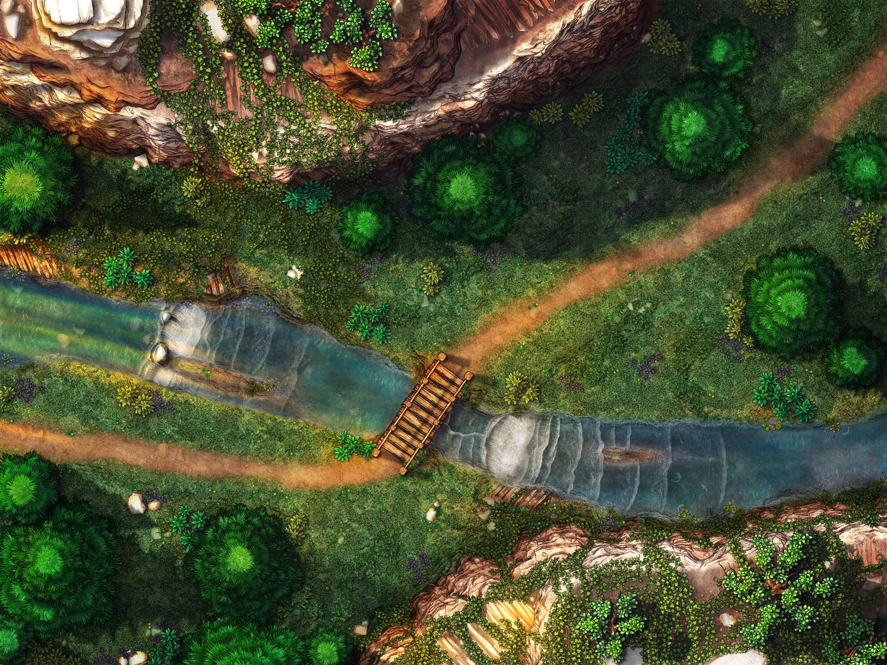 Forest Encounter: Trail by the Stream | Inkarnate - Create Fantasy Maps ...
