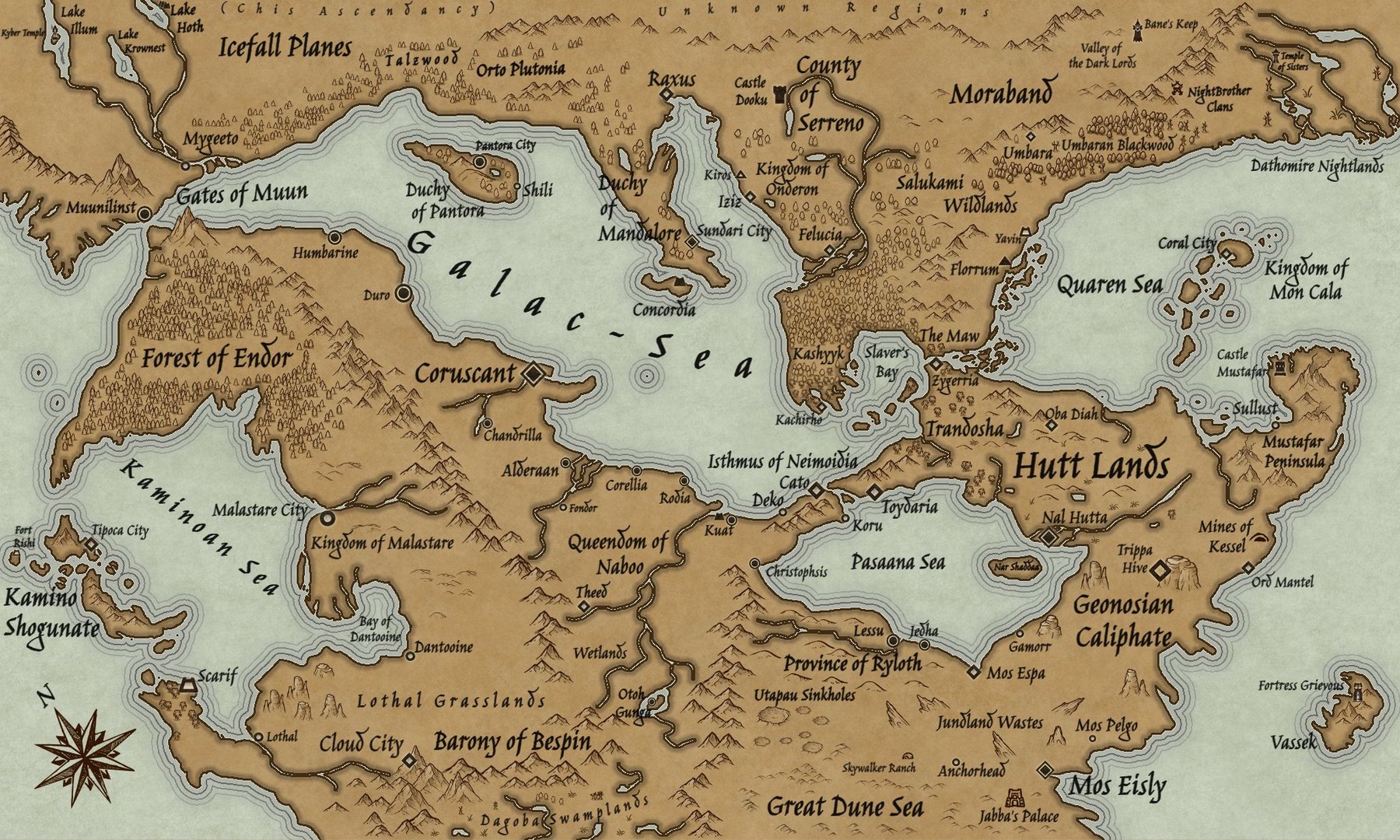 Galacia and Surrounding Lands (Geography) | Inkarnate - Create Fantasy ...