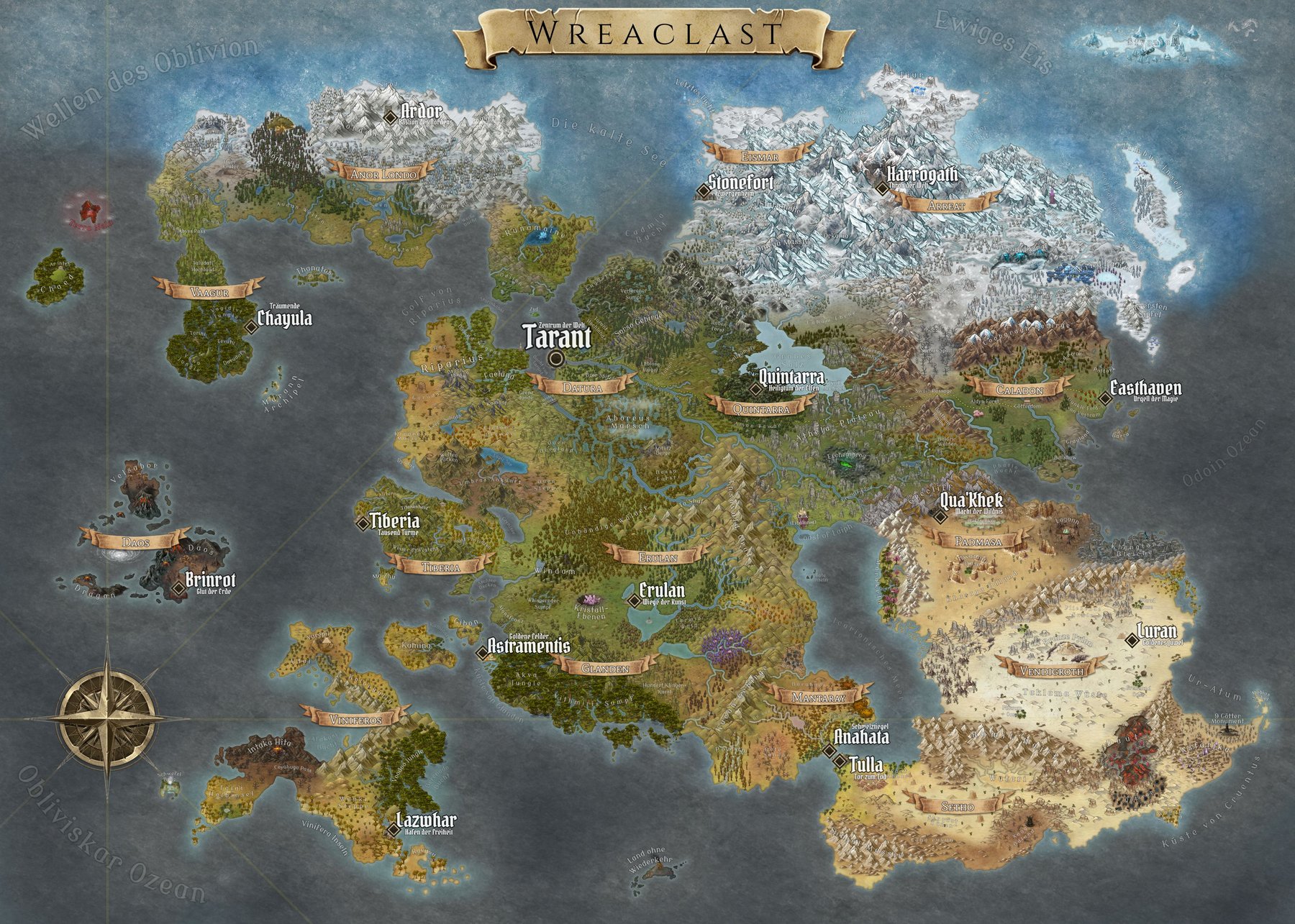 Die bekannte Welt | Inkarnate - Create Fantasy Maps Online