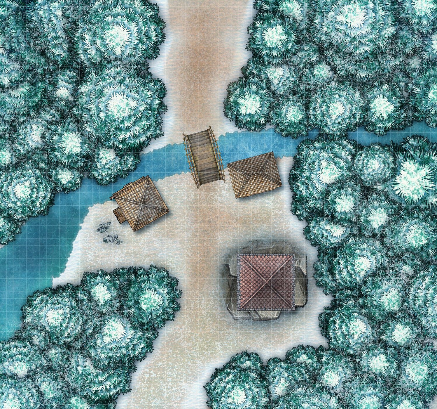 Logging camp in the snow | Inkarnate - Create Fantasy Maps Online