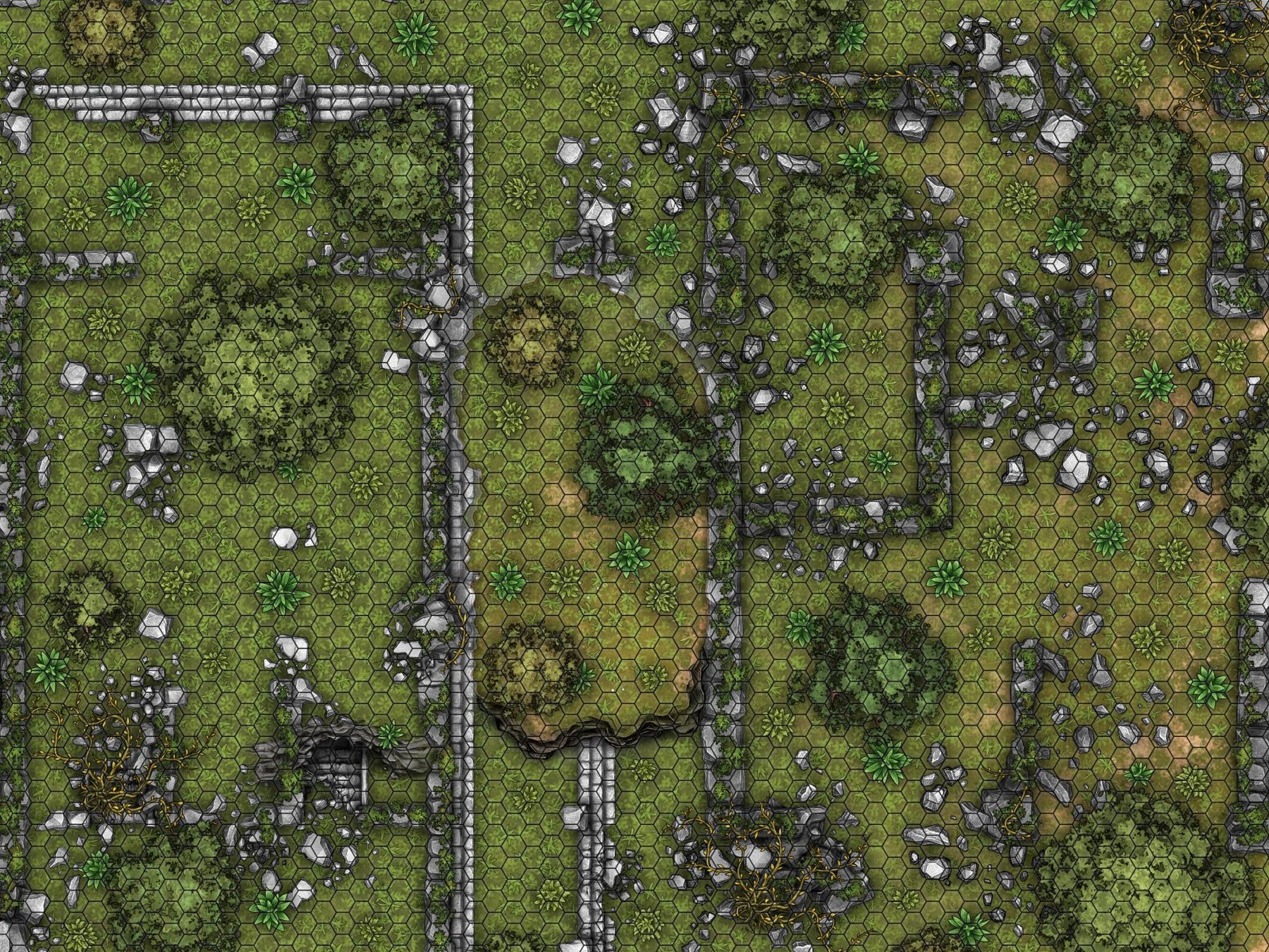 Ruins Battle Map | Inkarnate - Create Fantasy Maps Online