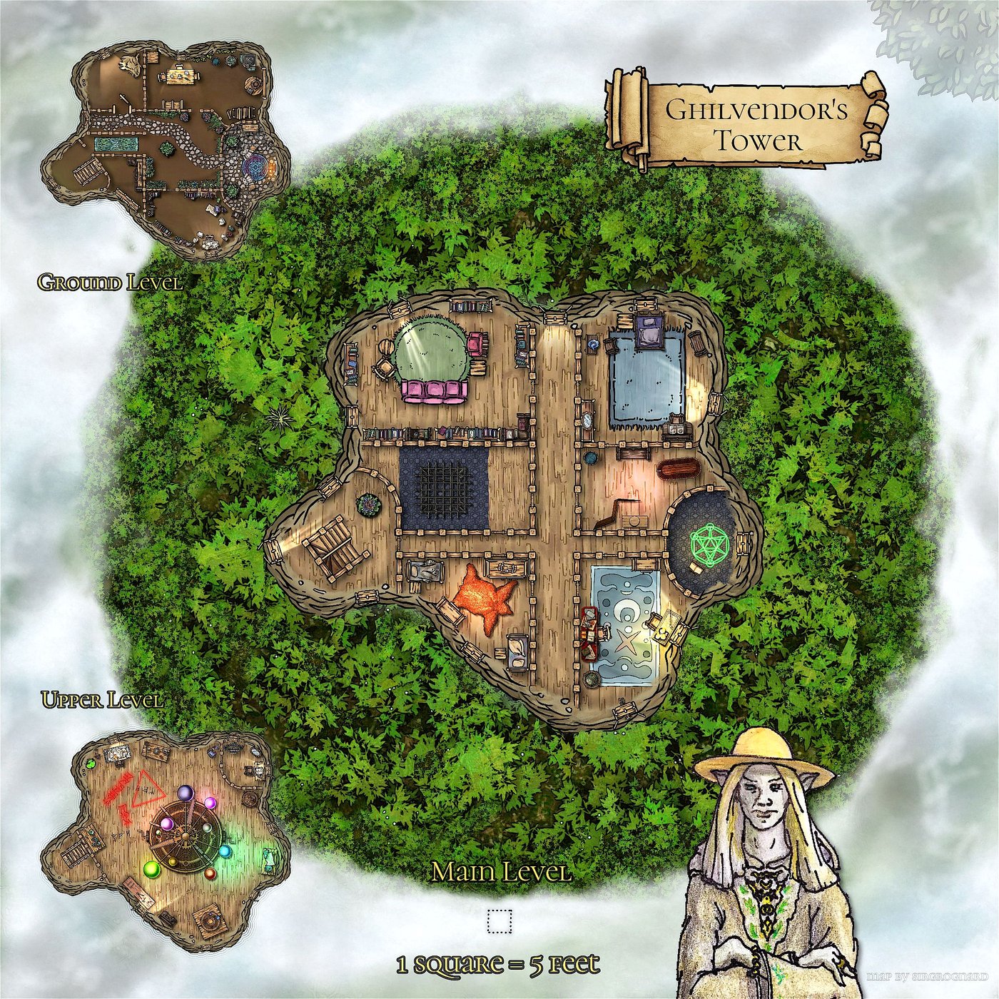 Wizards Tower Mist | Inkarnate - Create Fantasy Maps Online