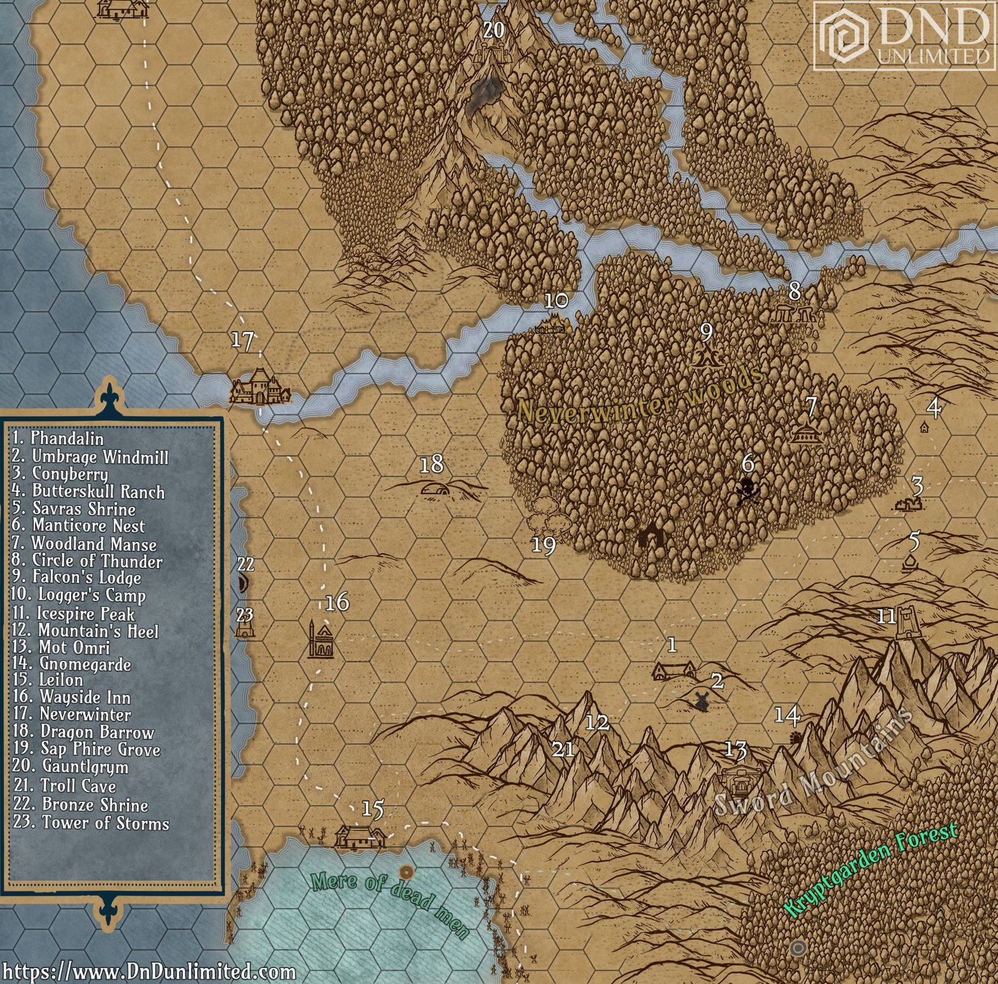 Sword Coast Remake | Inkarnate - Create Fantasy Maps Online