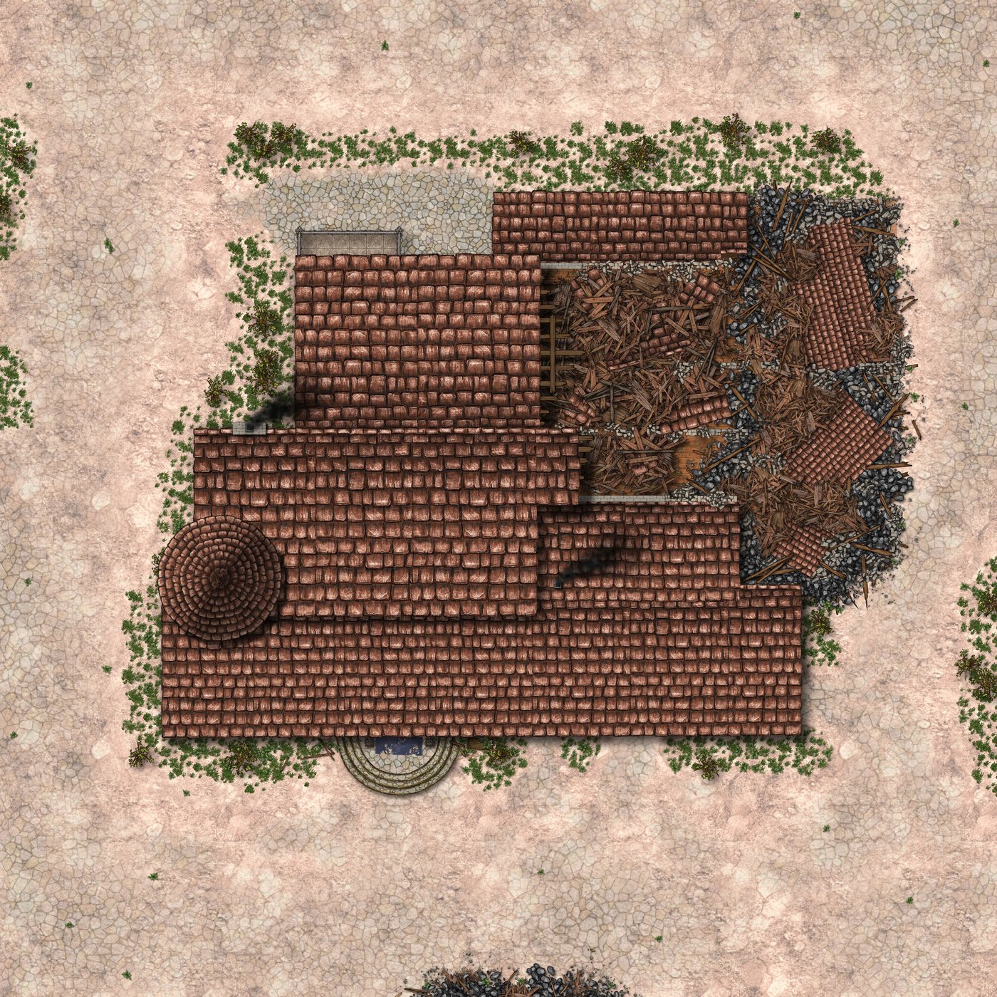 Occupied Mansion (Roof) | Inkarnate - Create Fantasy Maps Online