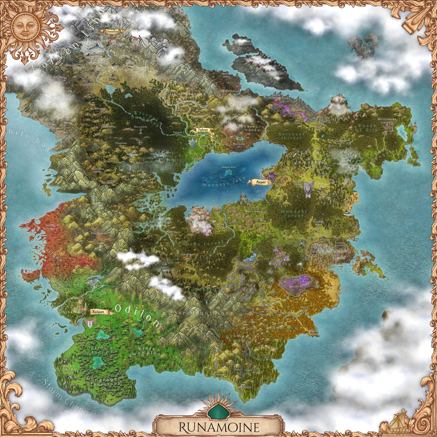 Runamoine regional worldmap | Inkarnate - Create Fantasy Maps Online