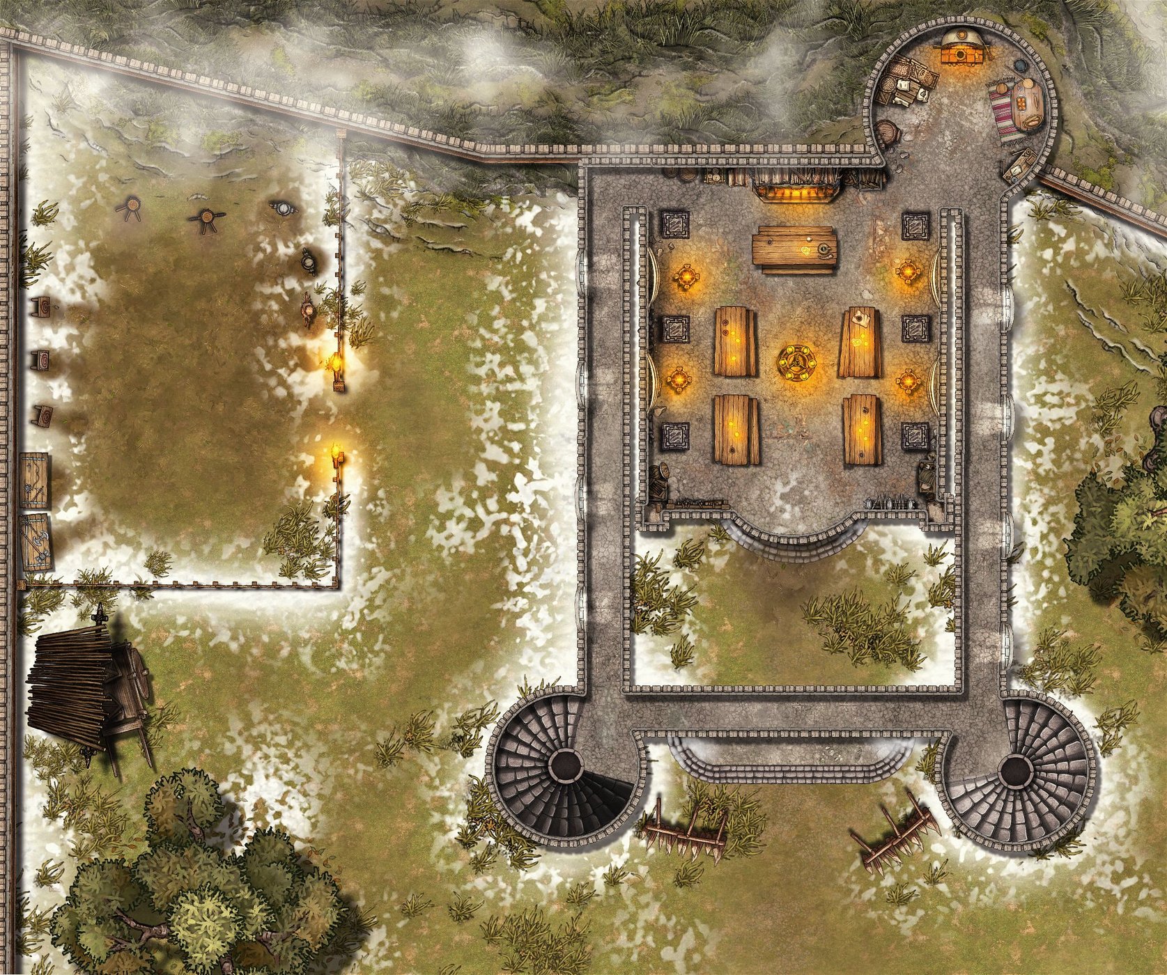 Caer Draiocht (First Level) | Inkarnate - Create Fantasy Maps Online