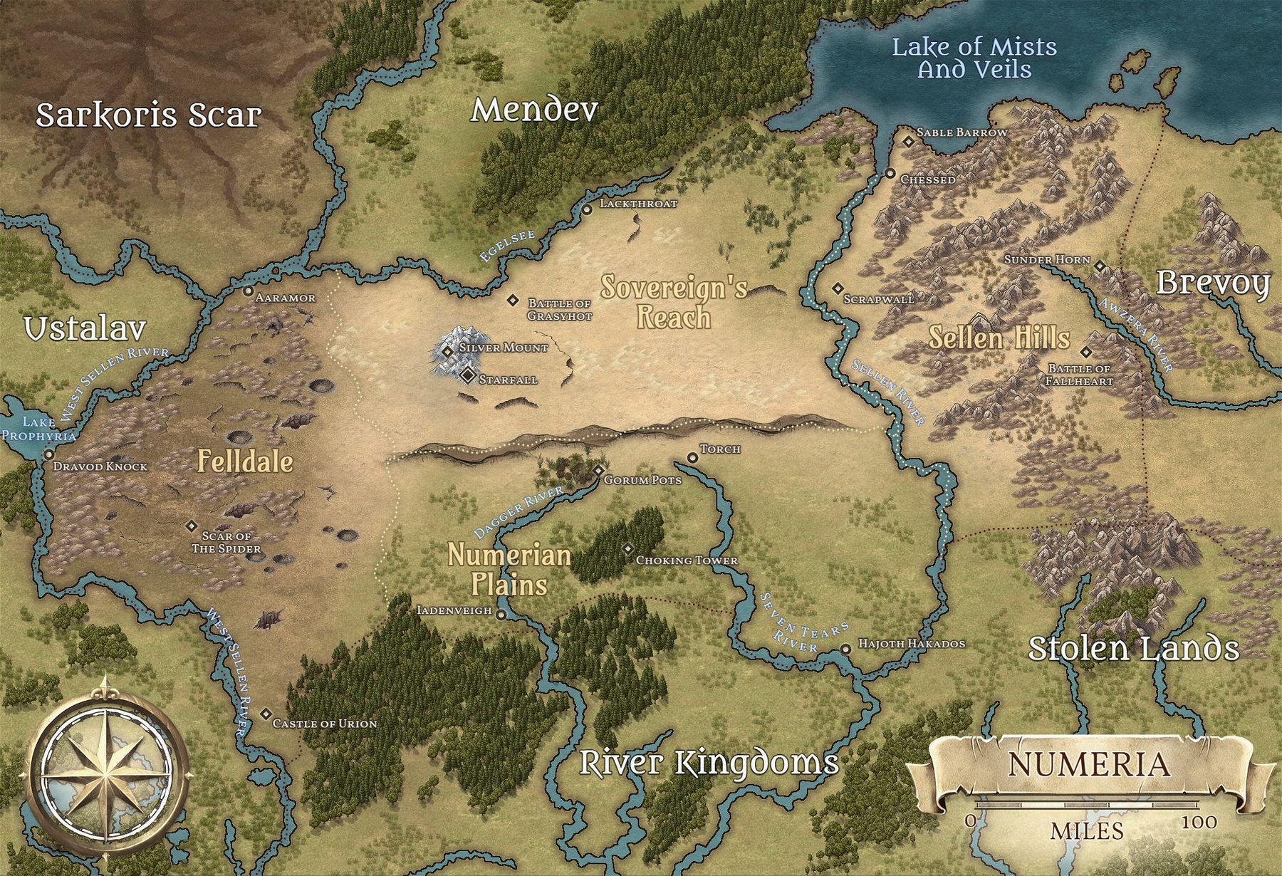 Numeria | Global Map | No Grid | ENG | Inkarnate - Create Fantasy Maps ...