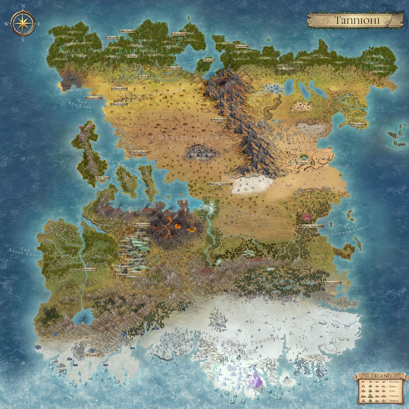 Worldmap Tanniohi | Inkarnate - Create Fantasy Maps Online