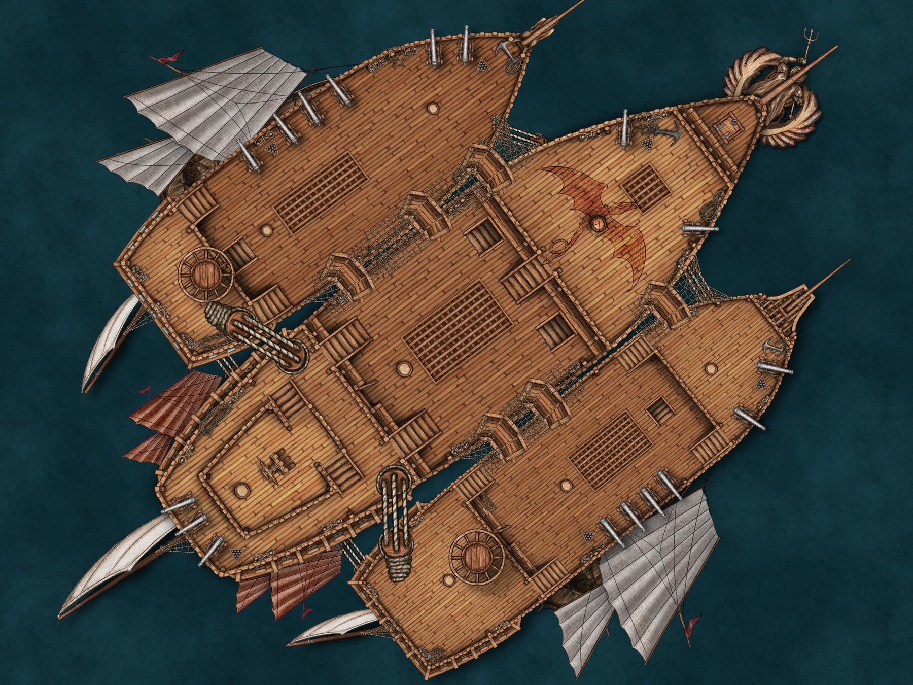 Quicksilver's Trident | Inkarnate - Create Fantasy Maps Online