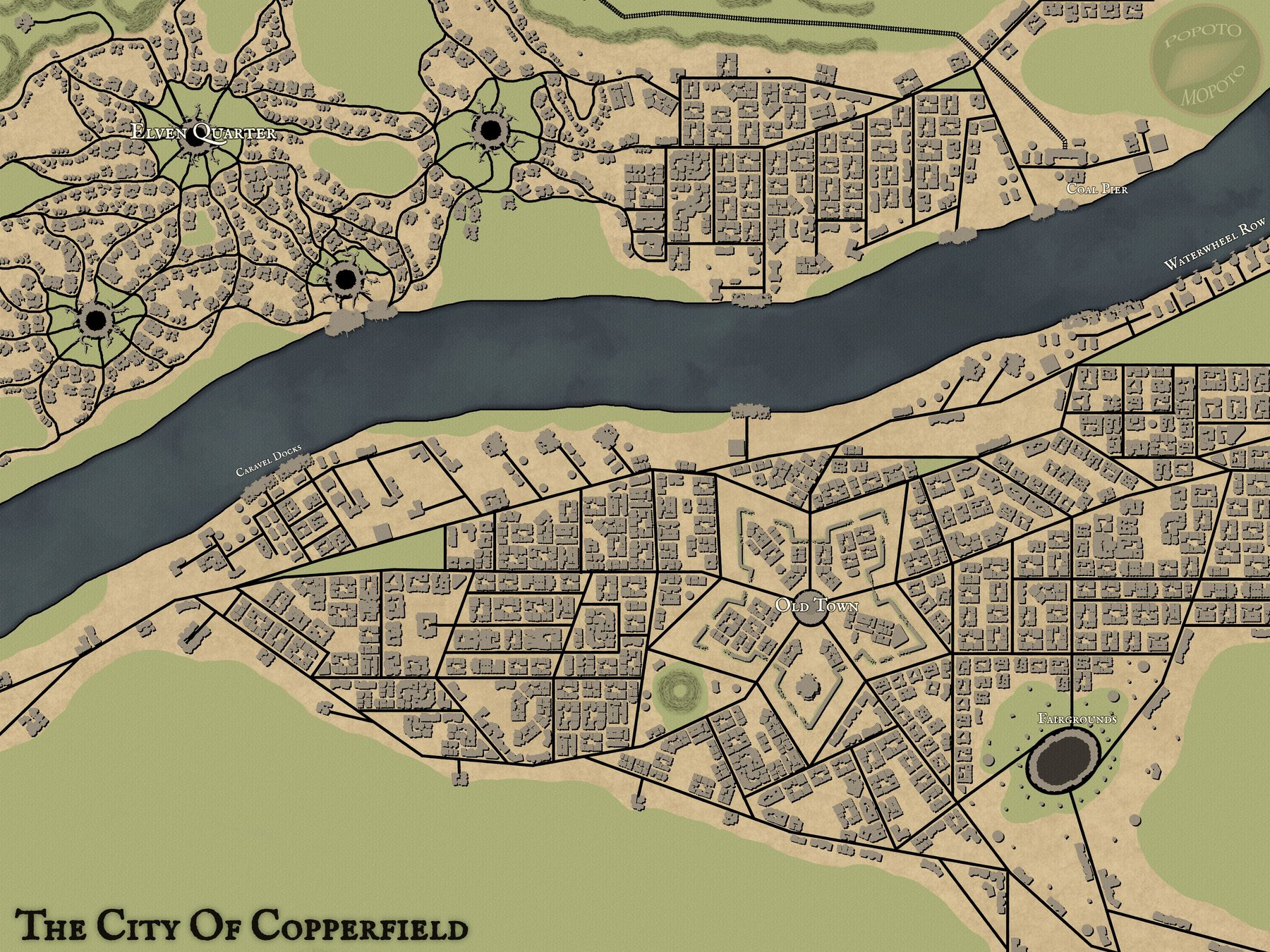 City of Copperfield - Abstract | Inkarnate - Create Fantasy Maps Online
