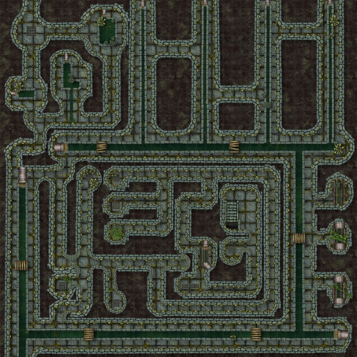 Sewer 2 Temple | Inkarnate - Create Fantasy Maps Online