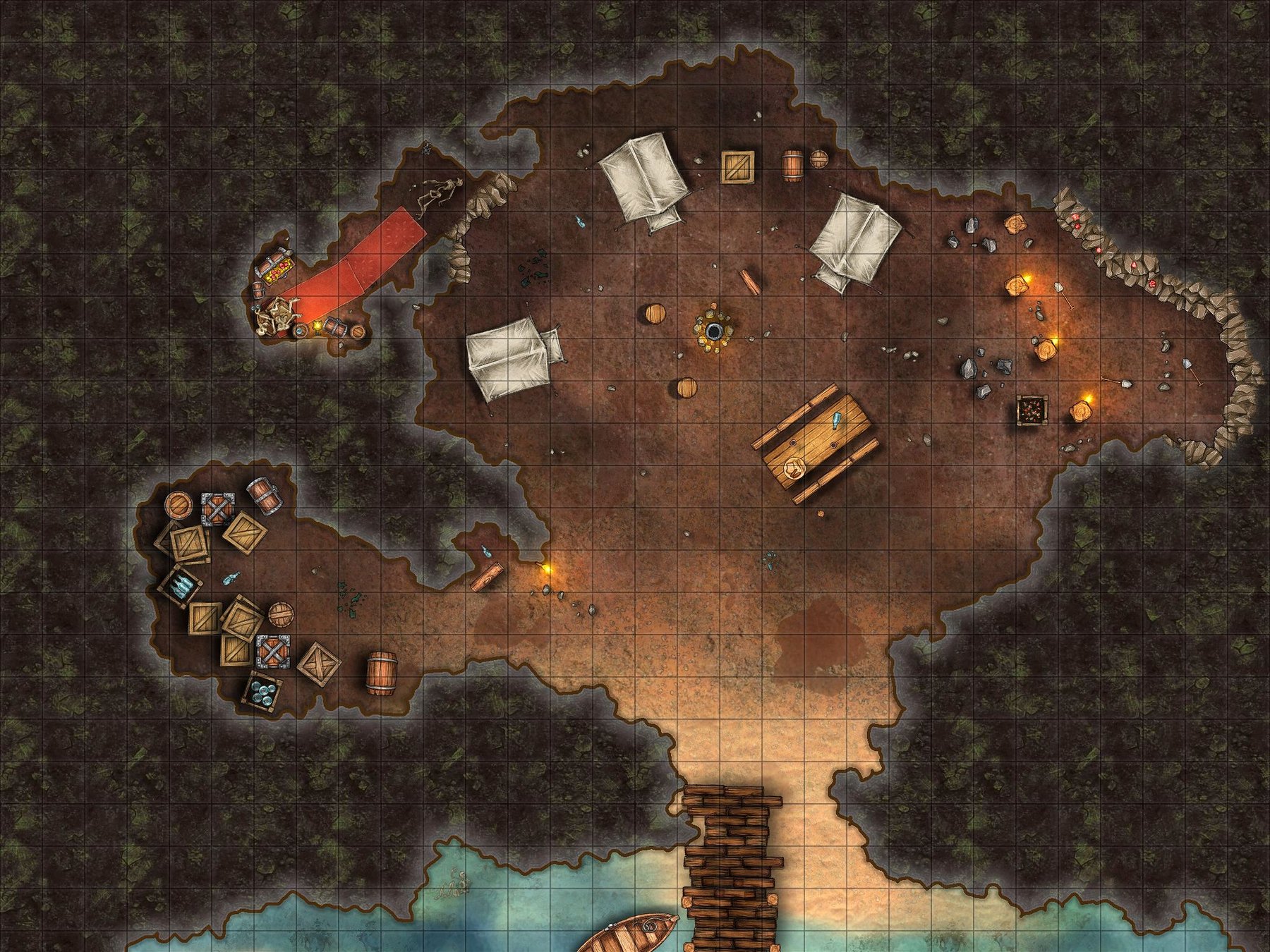 Bandit Camp - mining version | Inkarnate - Create Fantasy Maps Online