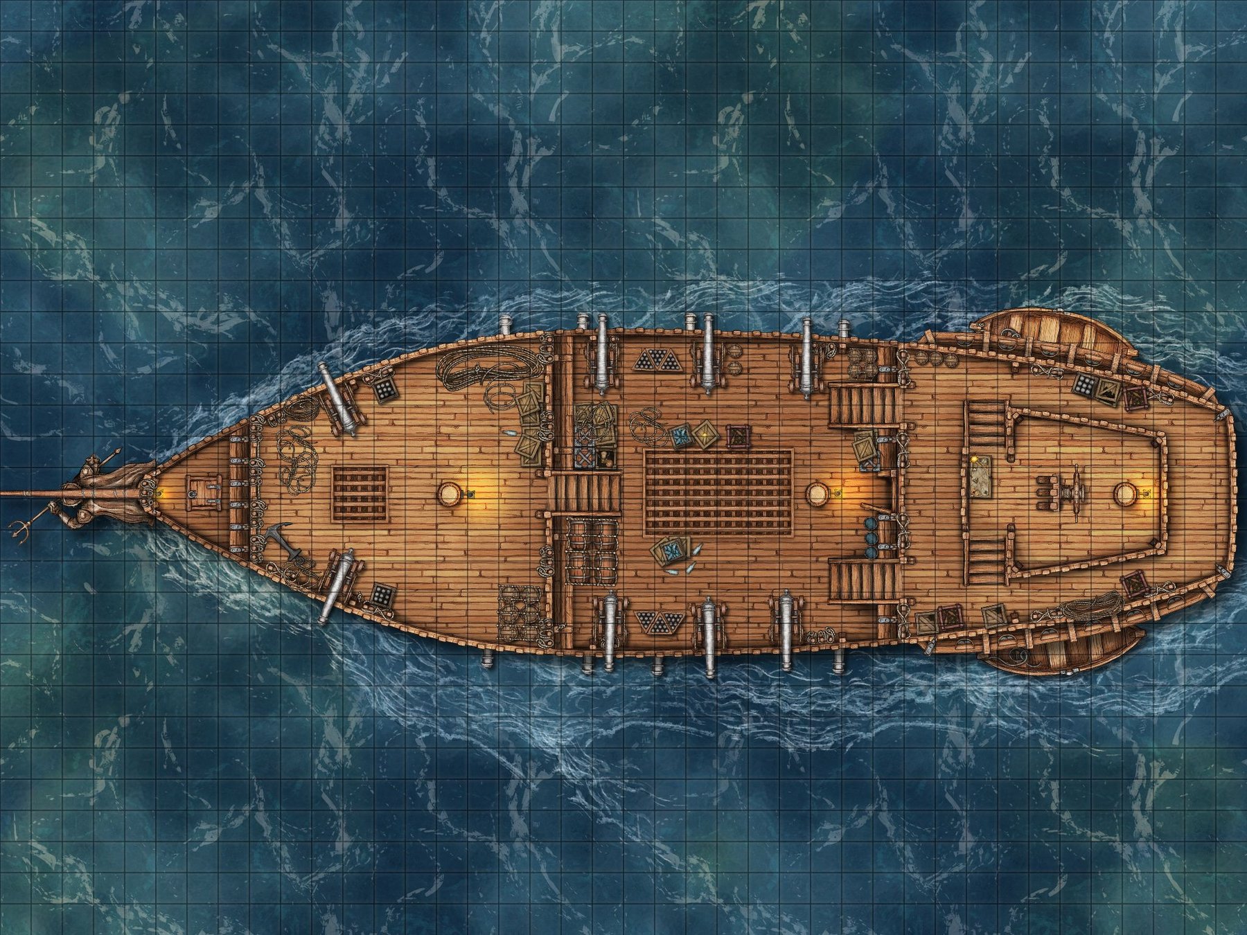 The Tiger with no sails variant | Inkarnate - Create Fantasy Maps Online