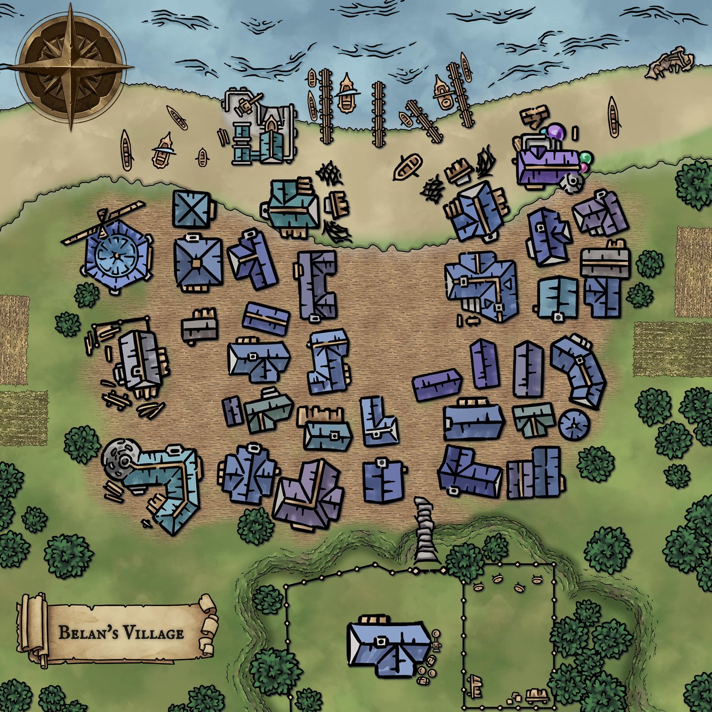Belan's Village | Inkarnate - Create Fantasy Maps Online