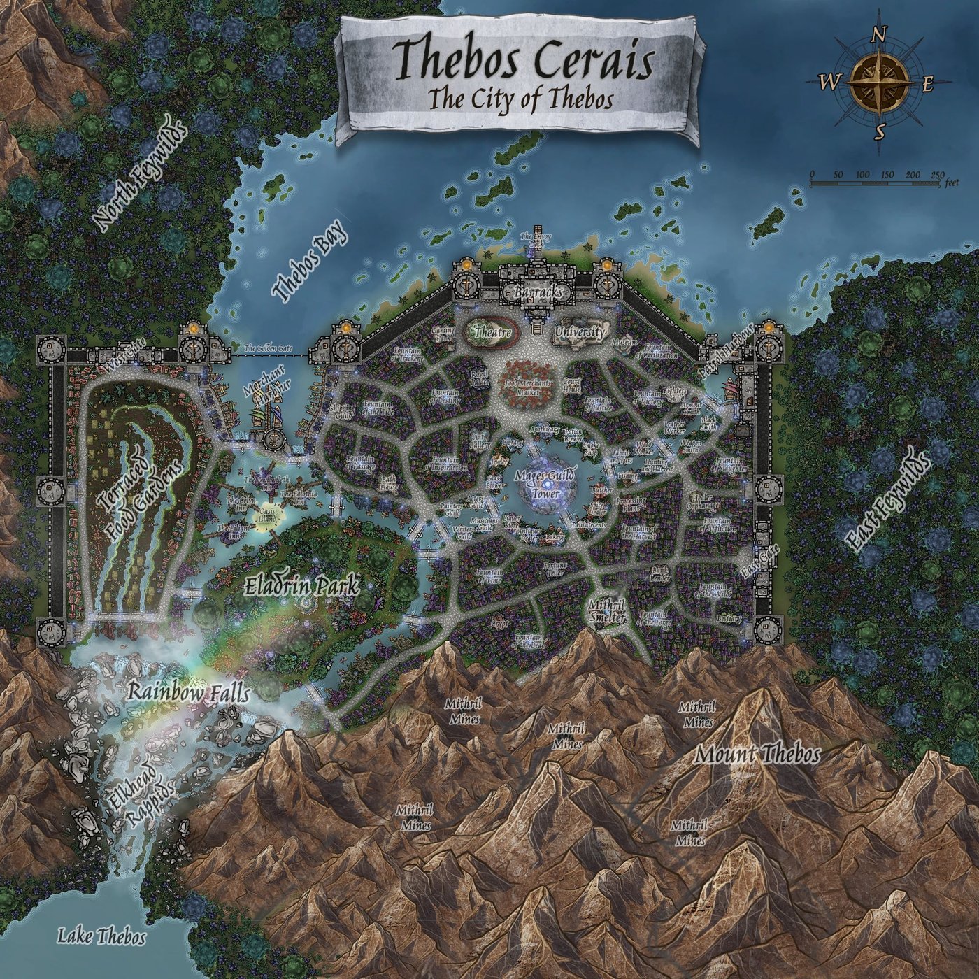 The City Of Thebos | Inkarnate - Create Fantasy Maps Online