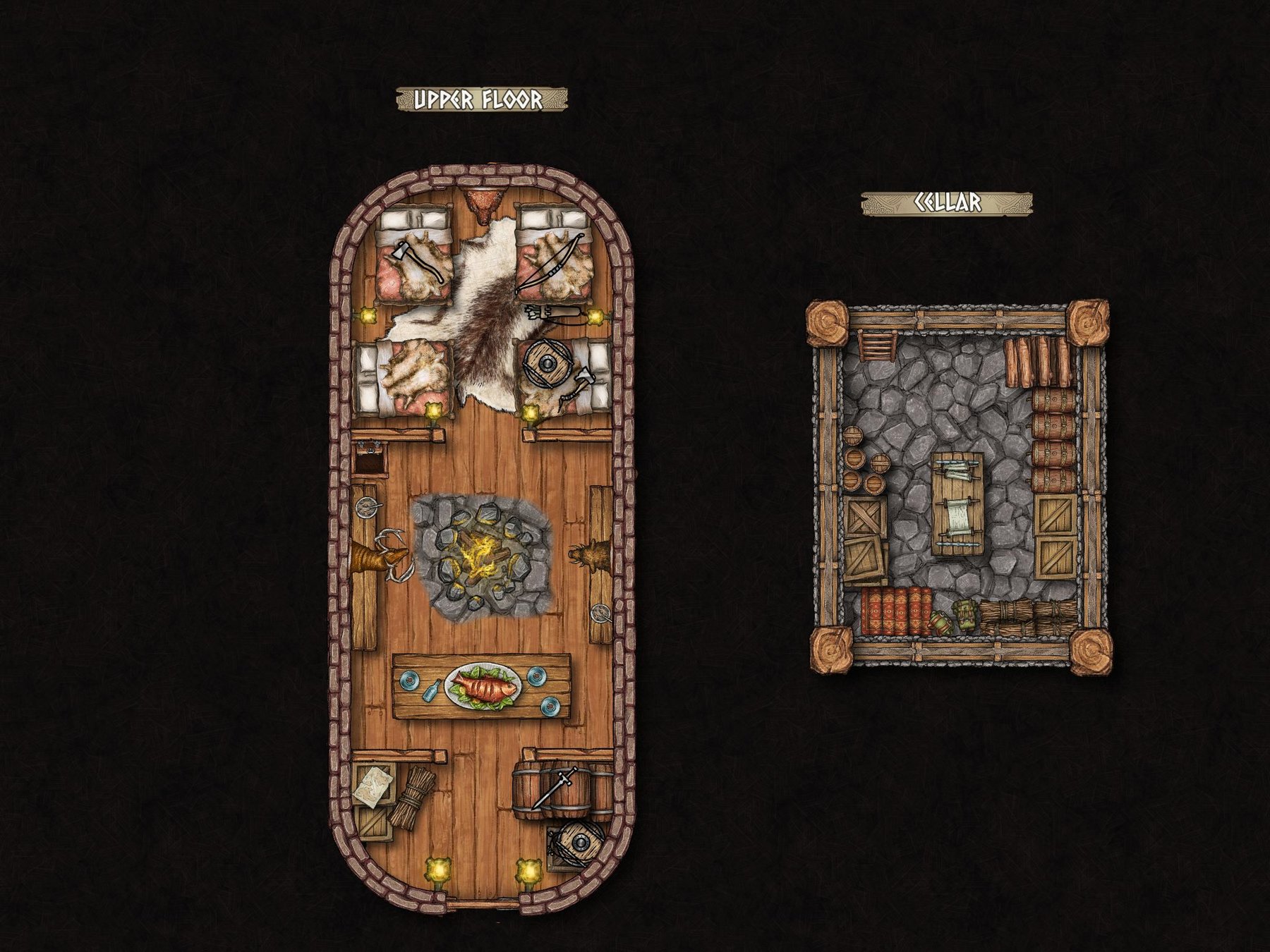 Fort Fraejr Longhouse | Inkarnate - Create Fantasy Maps Online