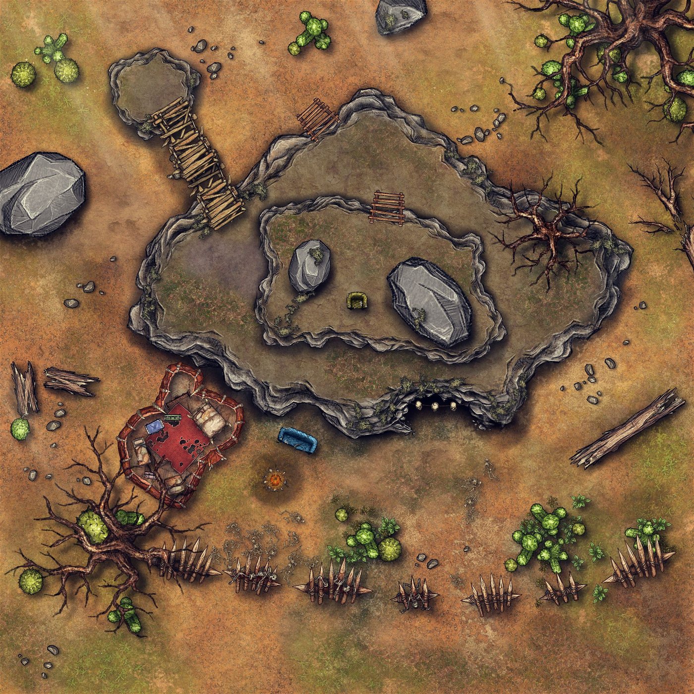 Fallout cave encounter | Inkarnate - Create Fantasy Maps Online