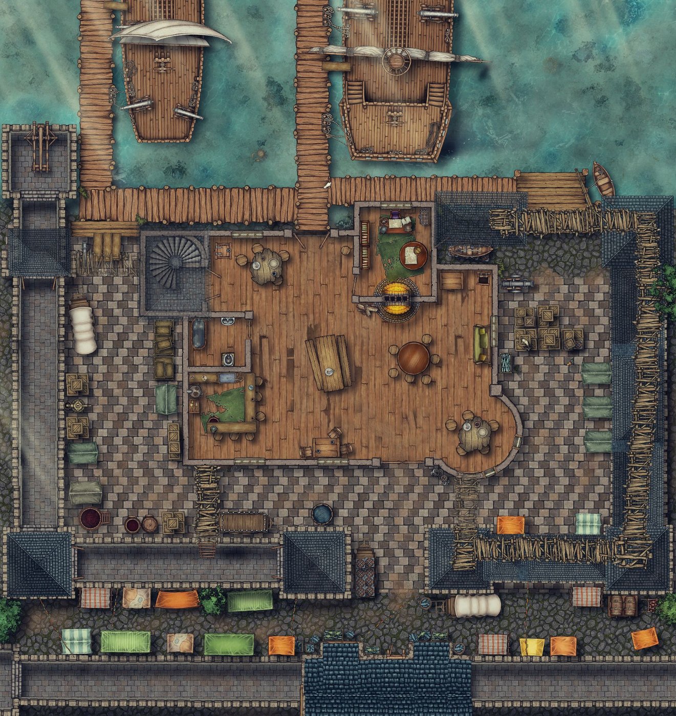 Lamlin Docks | Inkarnate - Create Fantasy Maps Online