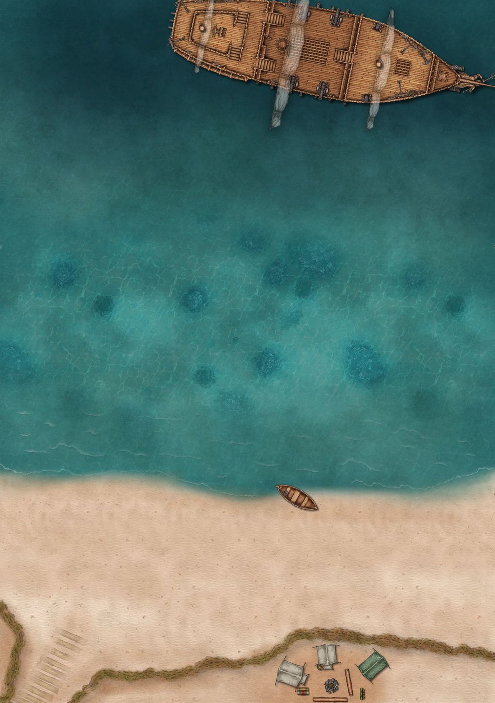 Beach Camp | Inkarnate - Create Fantasy Maps Online