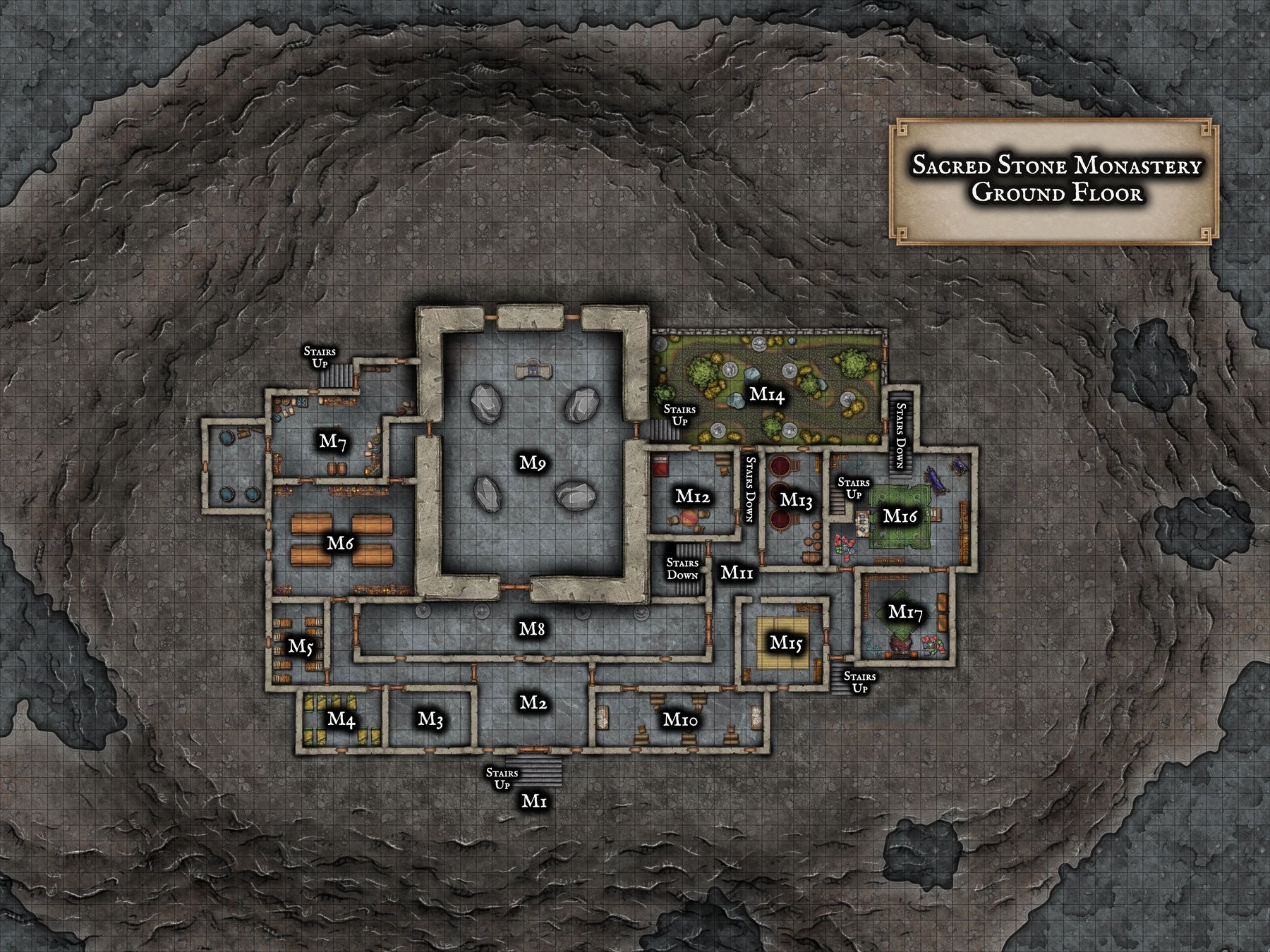 Sacred Stone Monastery - Ground Floor - Trap Hidden | Inkarnate ...