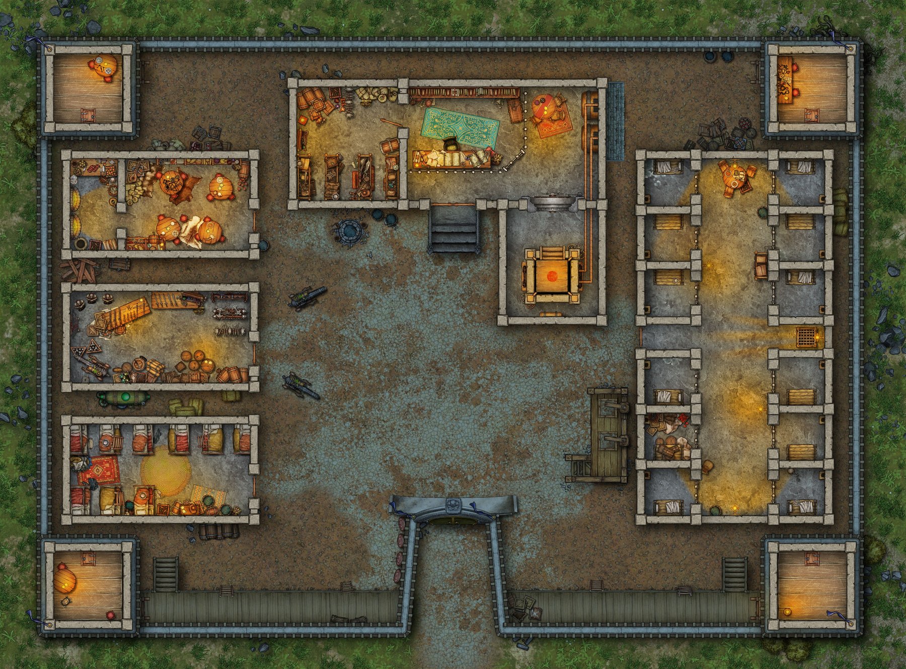Prison upper night | Inkarnate - Create Fantasy Maps Online