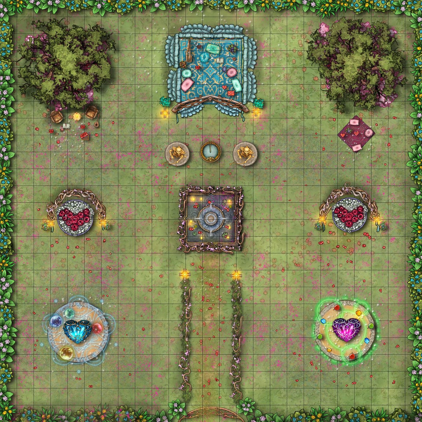 Valentine Garden Grid | Inkarnate - Create Fantasy Maps Online