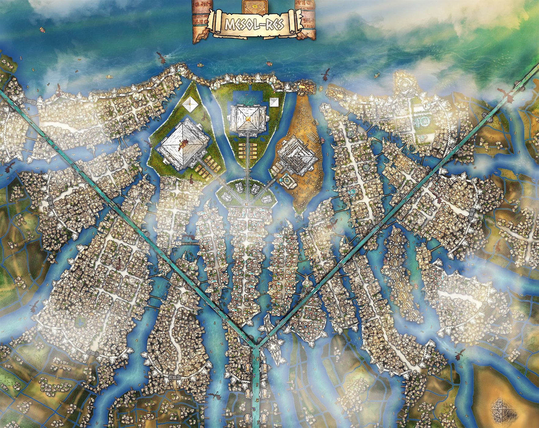 Mesol-Res, the city of the Red Sphinxes | Inkarnate - Create Fantasy ...