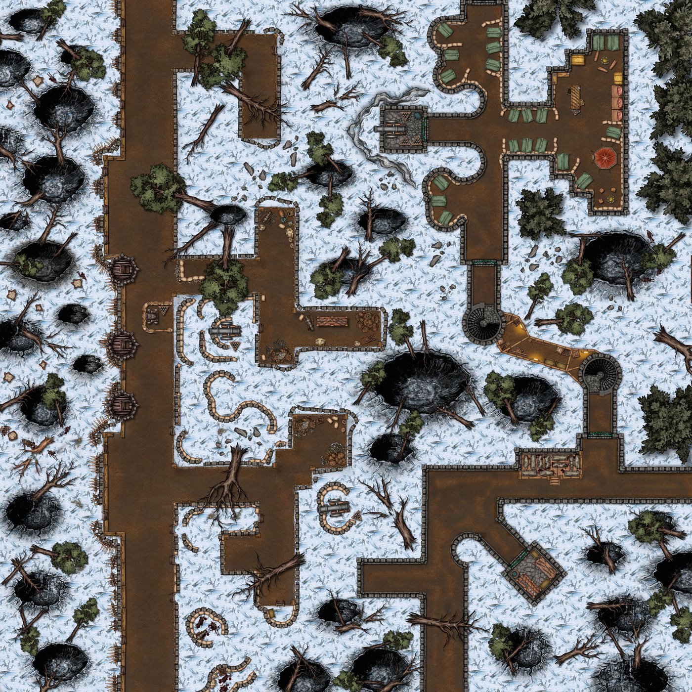 Kreig's Trenches Winter Version #Warhammer40K | Inkarnate - Create ...
