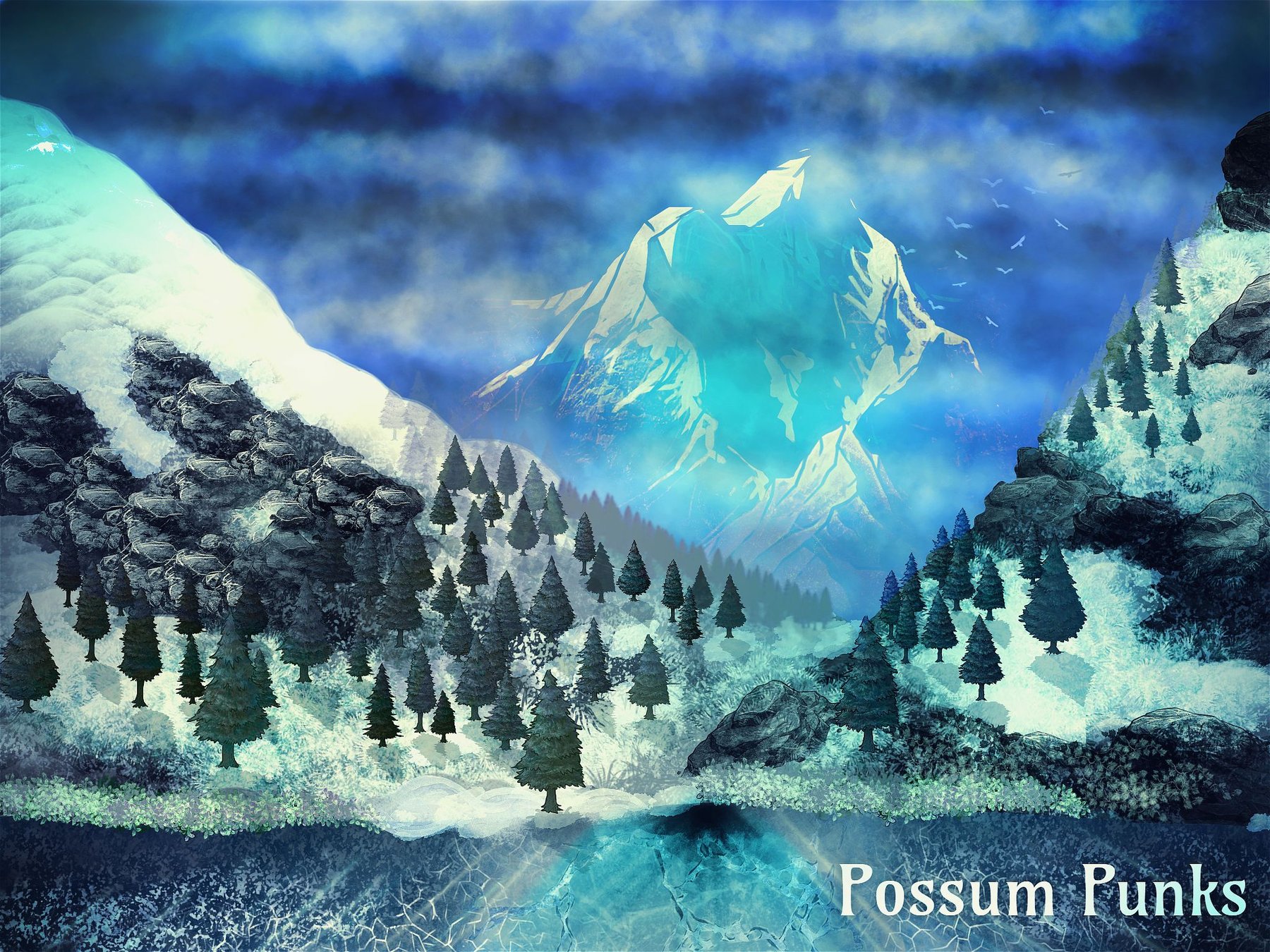 View From the Center of a Frozen Lake | Inkarnate - Create Fantasy Maps ...