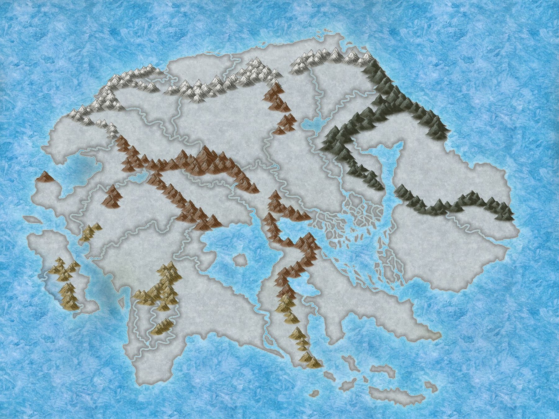 Continental map for Winter | Inkarnate - Create Fantasy Maps Online
