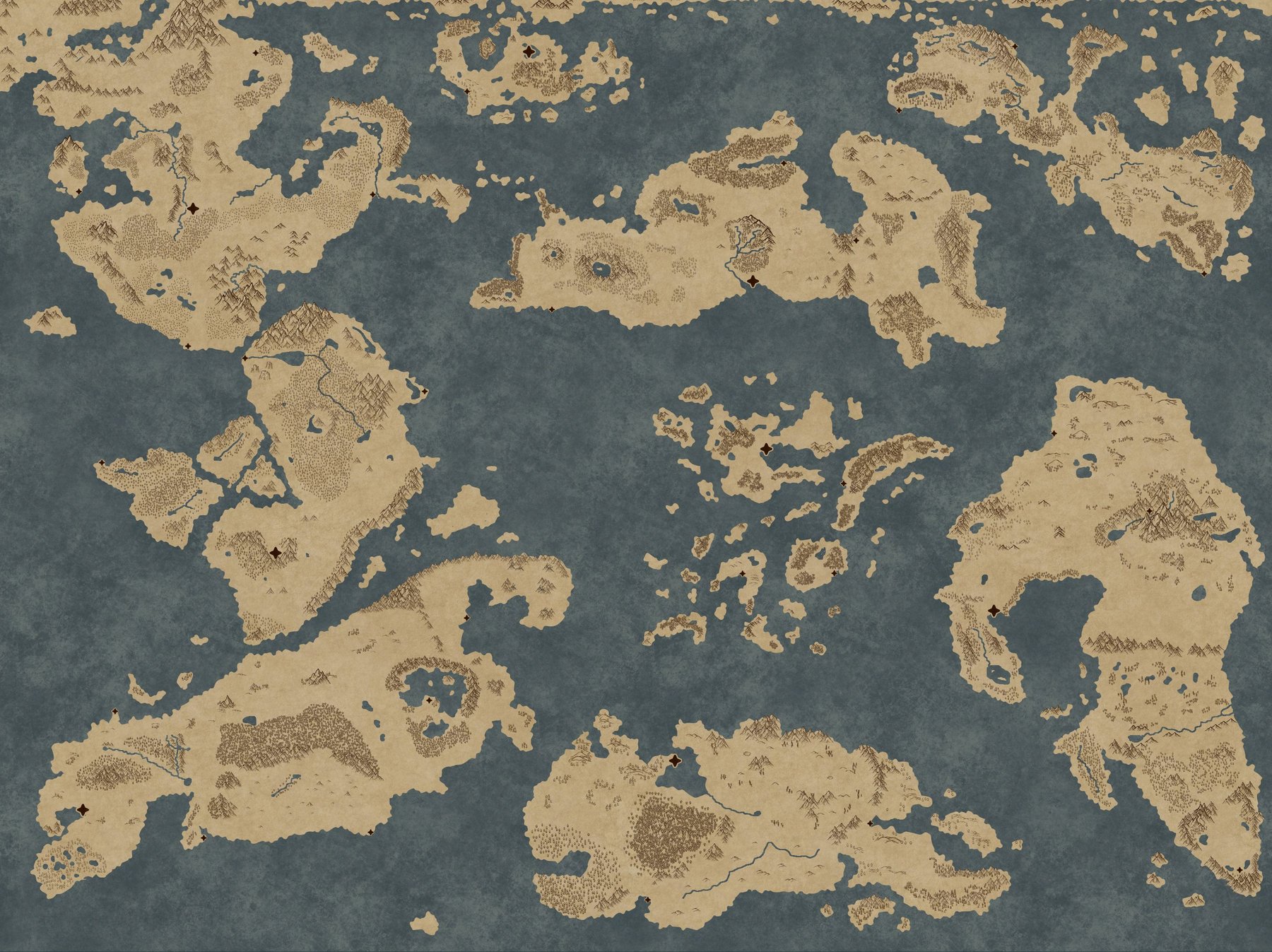 Phiccenia World Map [Parchment] [Nameless] | Inkarnate - Create Fantasy ...
