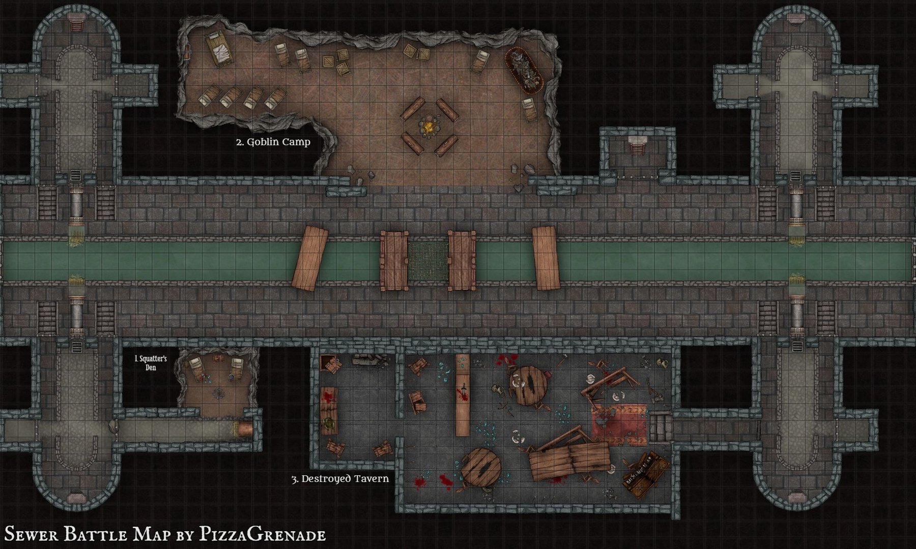 Sewer Battle Map | Inkarnate - Create Fantasy Maps Online