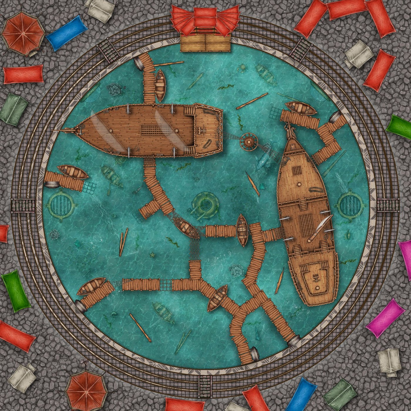 Water Battle Arena/Coliseum | Inkarnate - Create Fantasy Maps Online