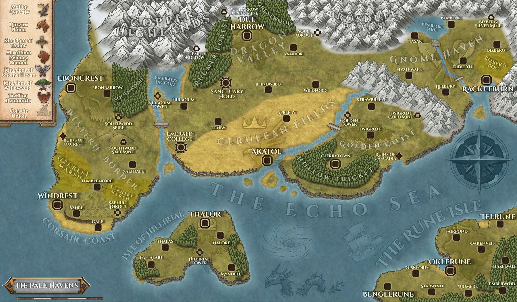 The Pale Havens | Inkarnate - Create Fantasy Maps Online