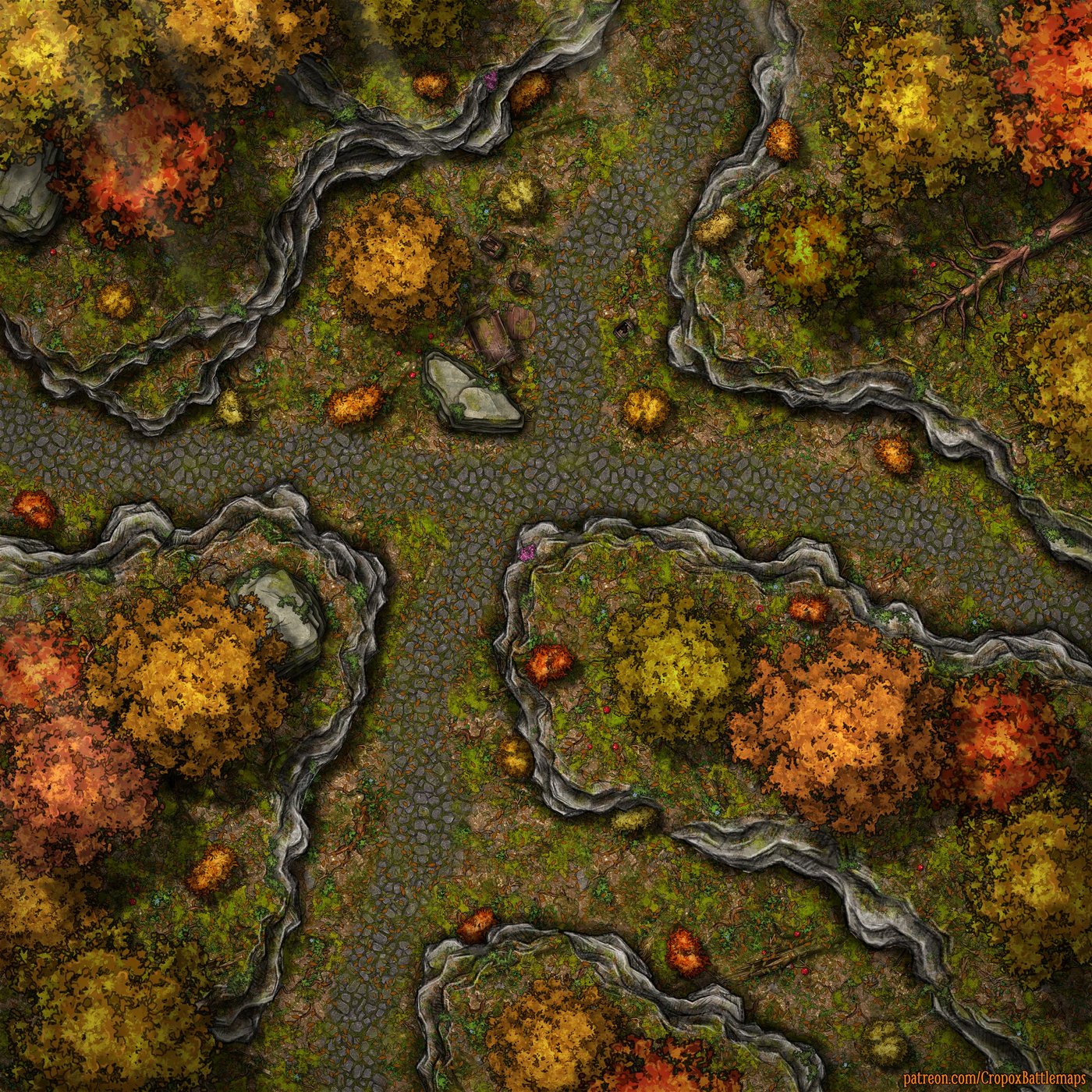 Autumn Crossroads D20x20 | Inkarnate - Create Fantasy Maps Online