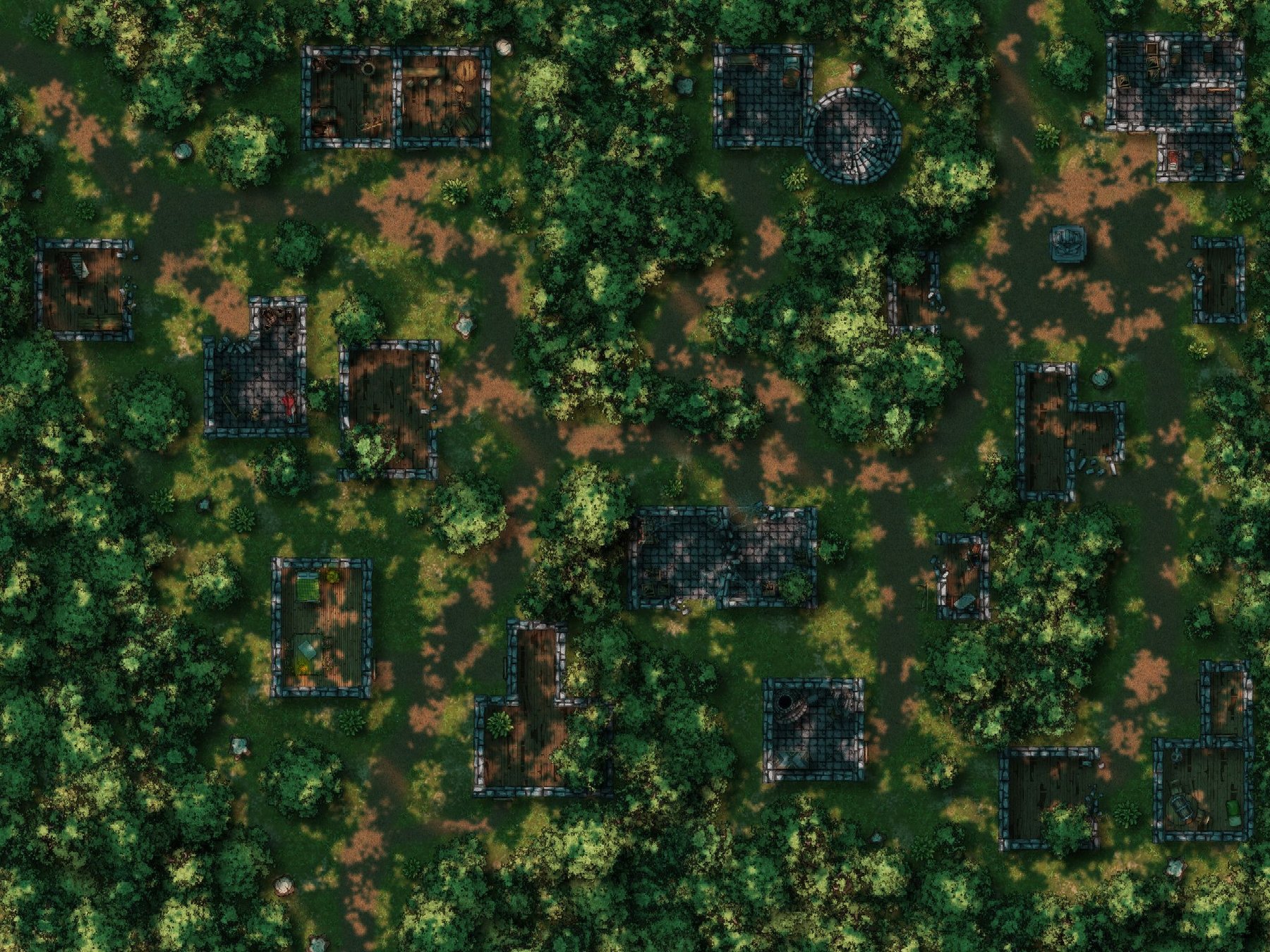 Pt. 2.5 Ruins of Thundertree (day) | Inkarnate - Create Fantasy Maps Online