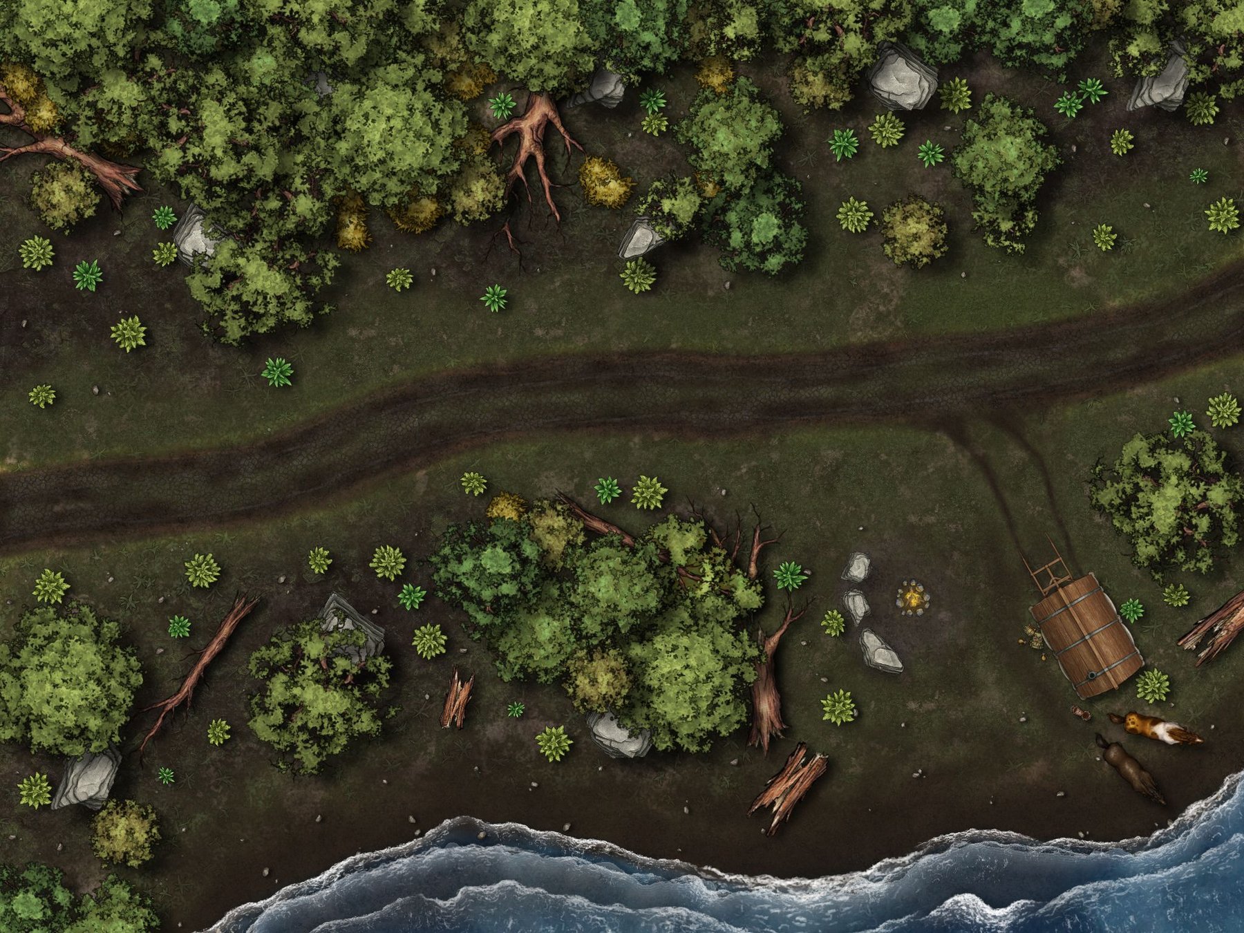 Forest pathway | Inkarnate - Create Fantasy Maps Online