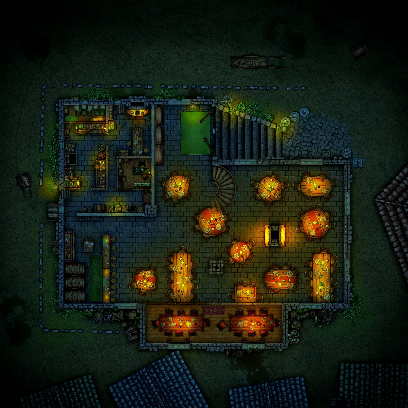 Revelhome By Night | Inkarnate - Create Fantasy Maps Online