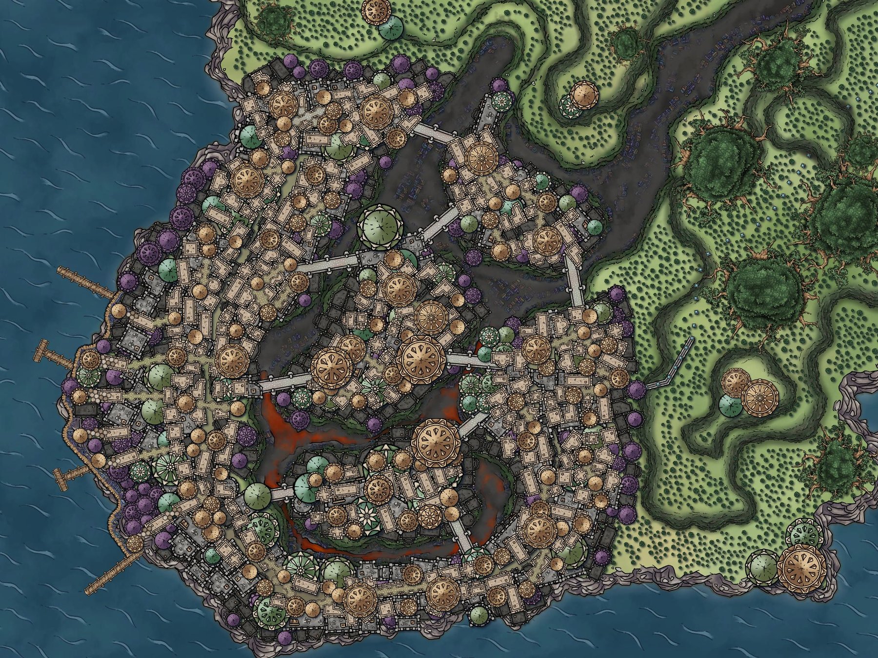 Sharn, City of Towers | Inkarnate - Create Fantasy Maps Online