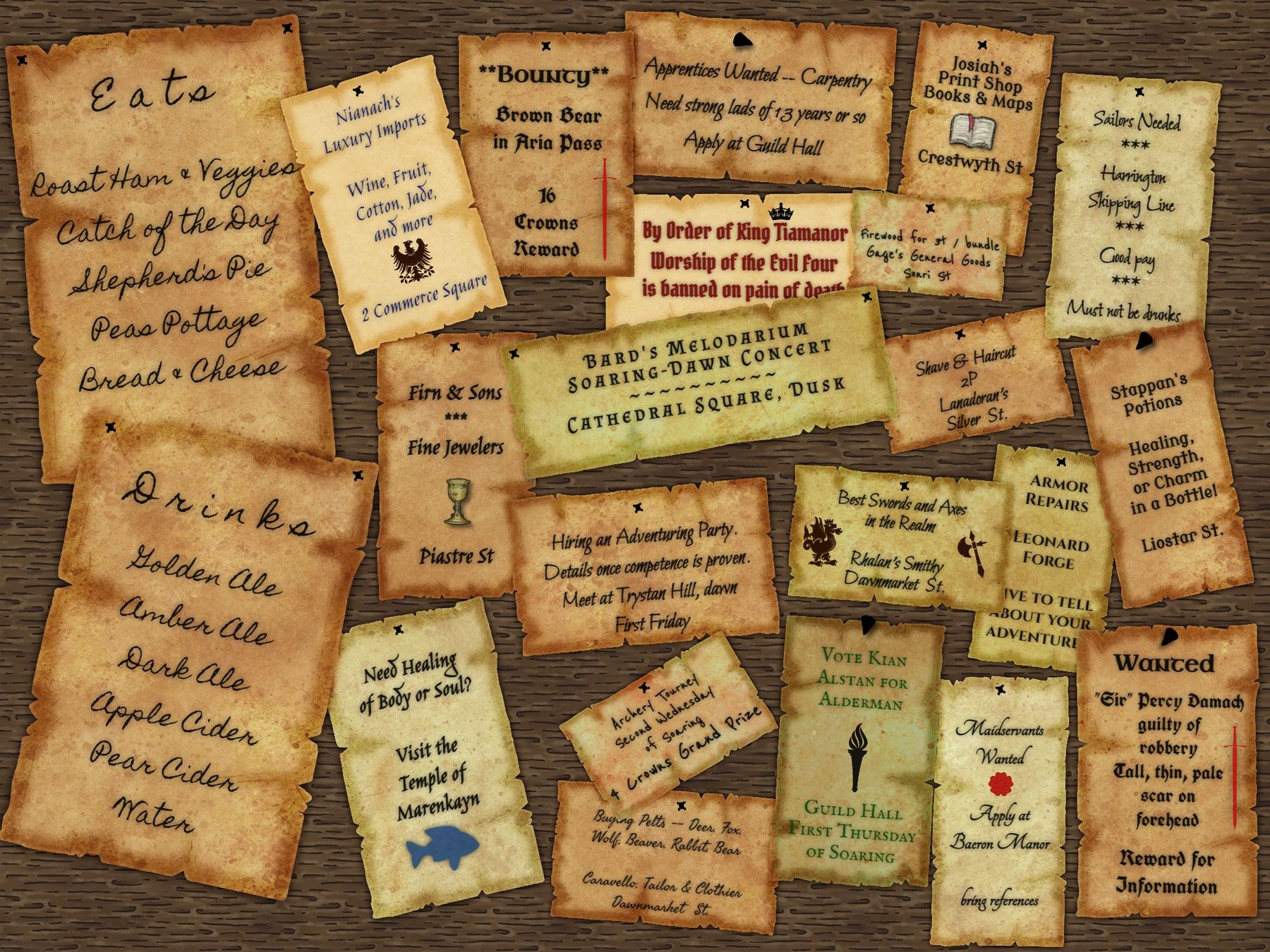 Tavern Bulletin Board Inkarnate Create Fantasy Maps Online
