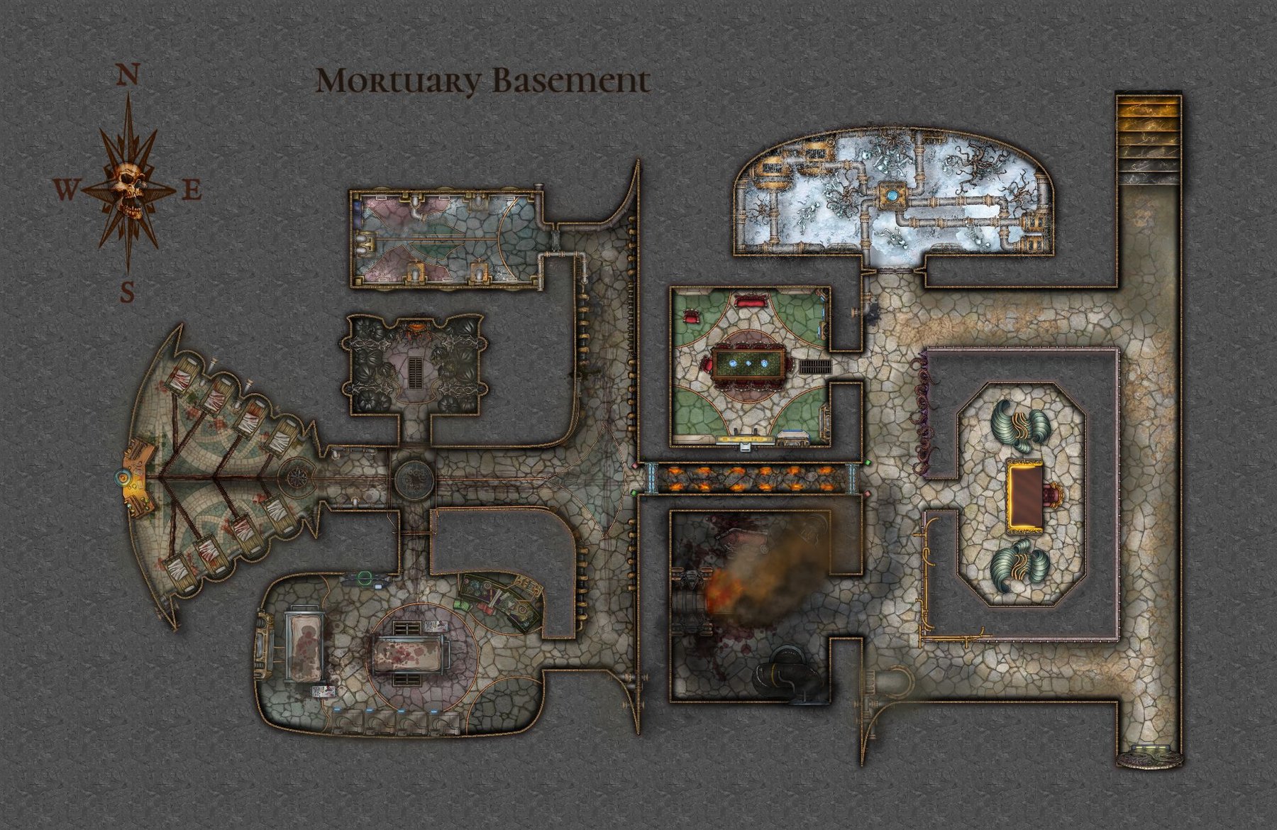 Mortuary Basement | Inkarnate - Create Fantasy Maps Online