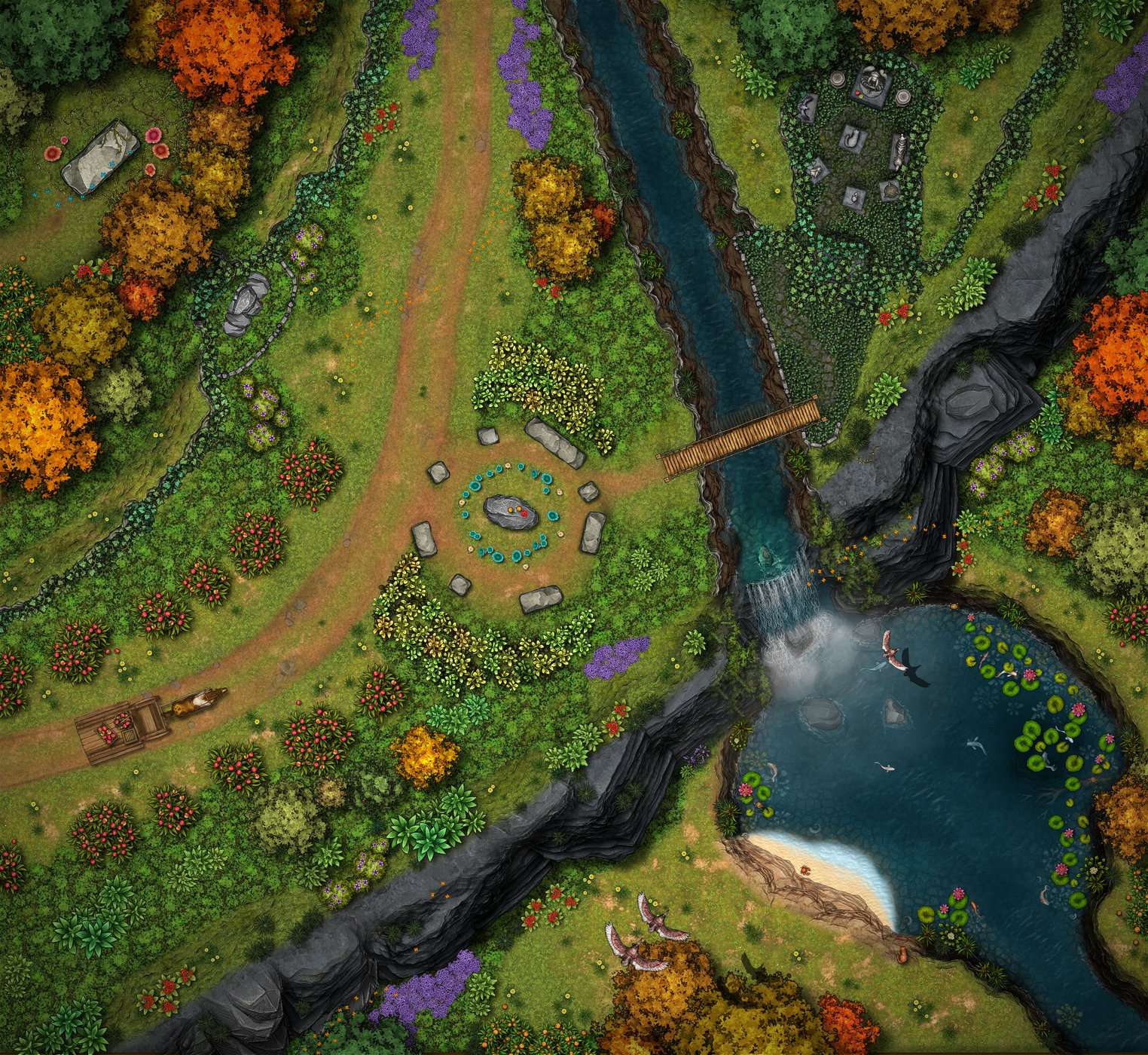 Riverside Encounter | Inkarnate - Create Fantasy Maps Online