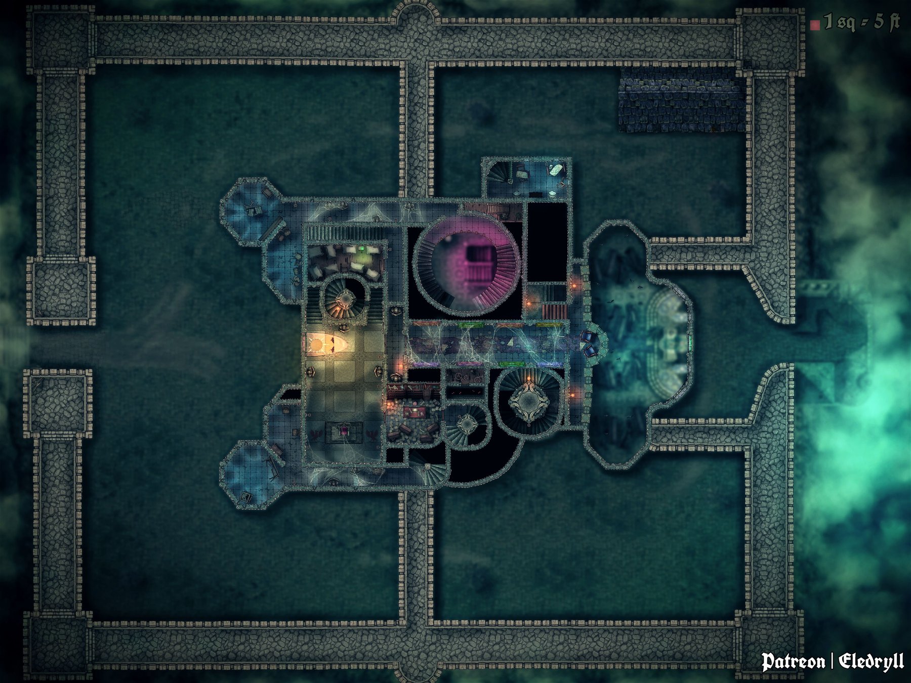 Castle Ravenloft - Floor 2 | Inkarnate - Create Fantasy Maps Online