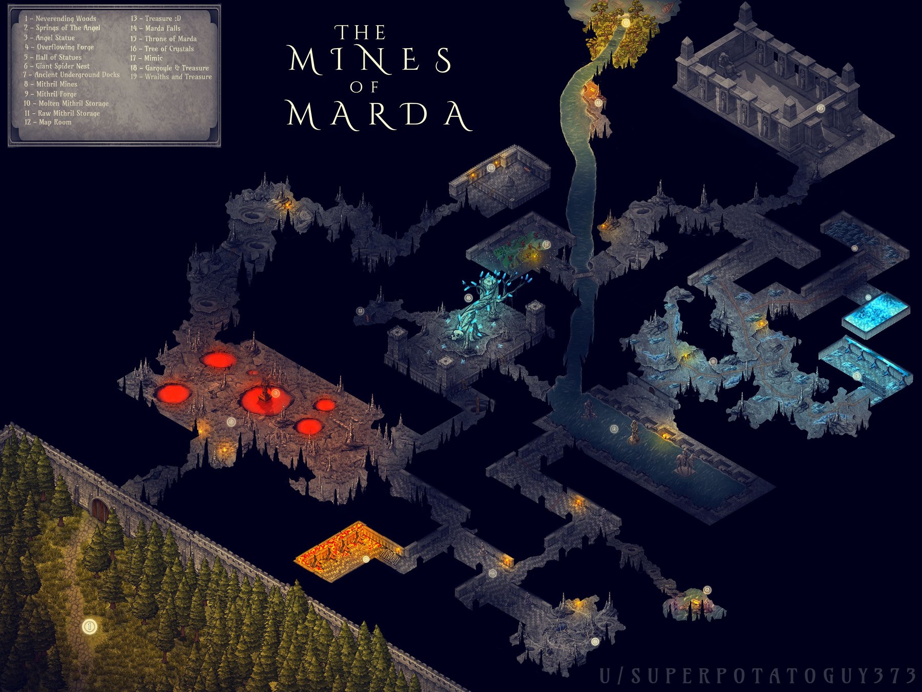 Isometric Dungeon - The Mines of Marda | Inkarnate - Create Fantasy ...