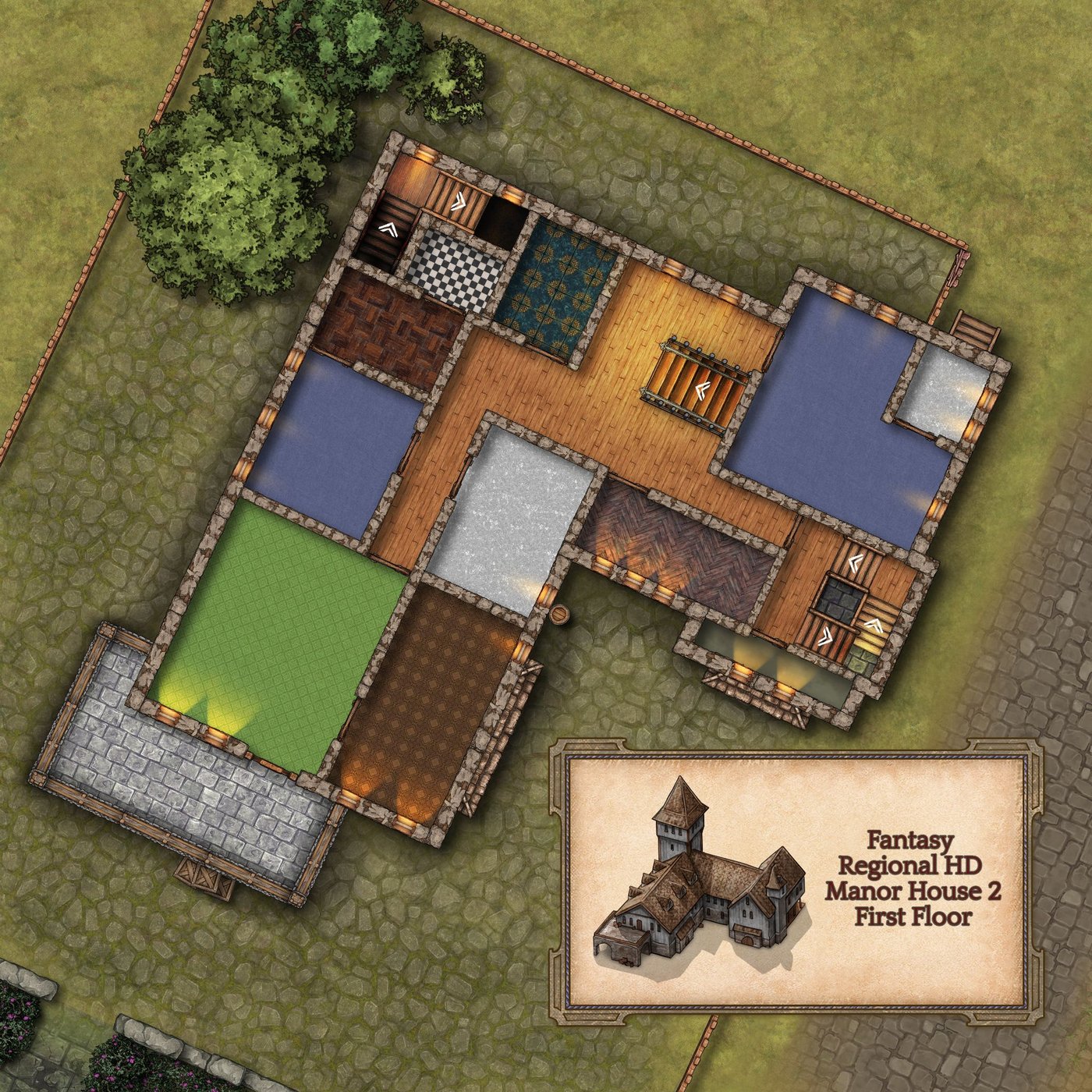 Stamp Shell 01 - Fantasy Regional HD - Manor House 2 - (2/4: First ...