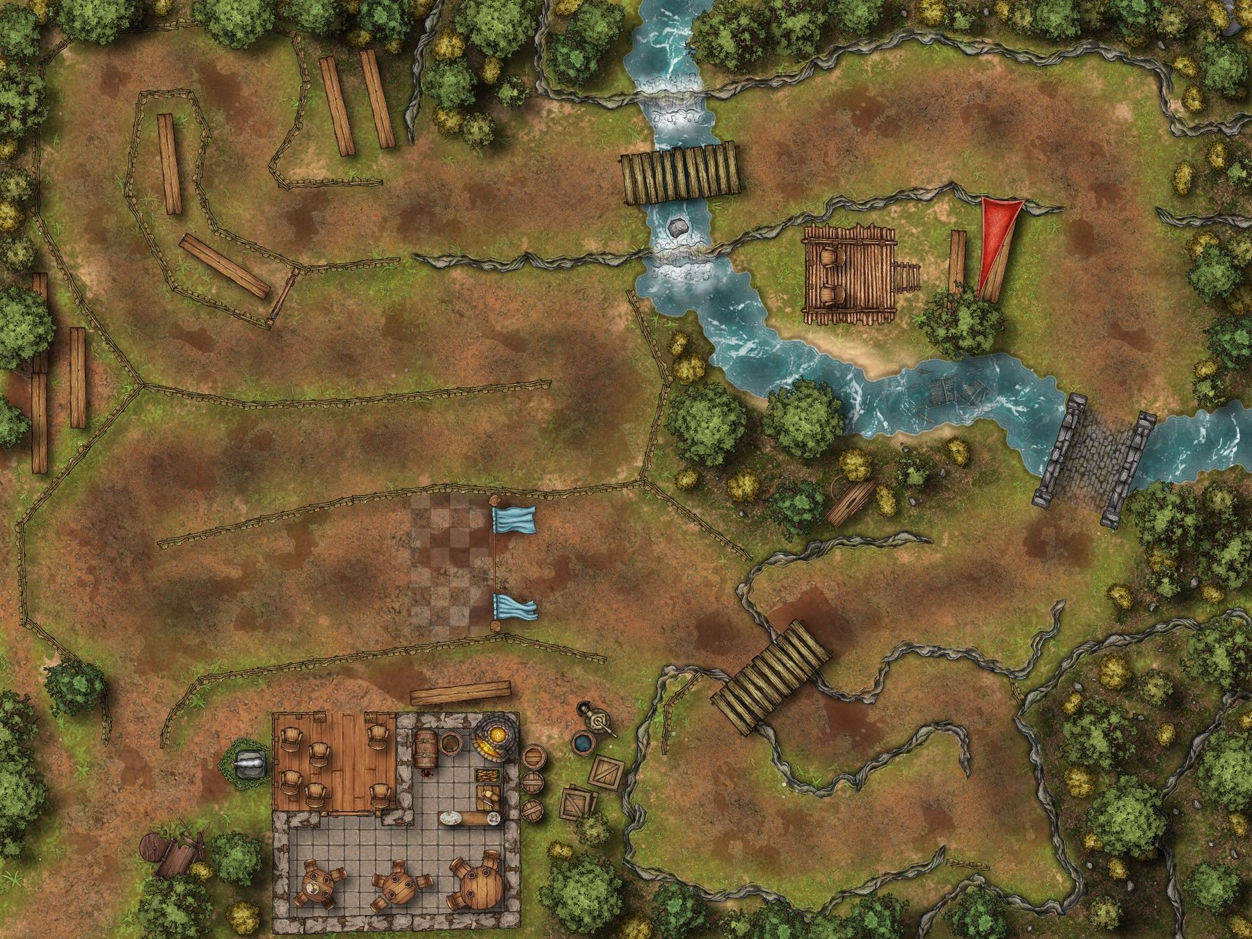 Halfling villages Goat Racetrack | Inkarnate - Create Fantasy Maps Online